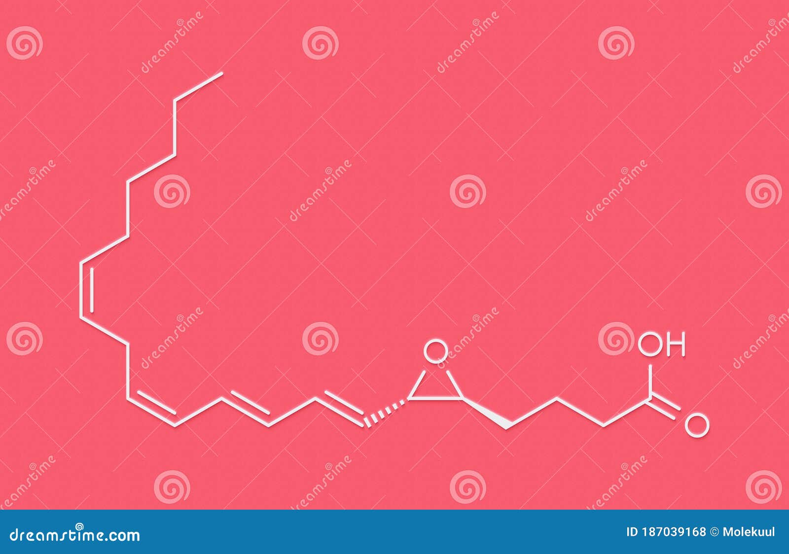 Leukotriene A4 LTA4 Molecule. Skeletal Formula. Stock Illustration ...