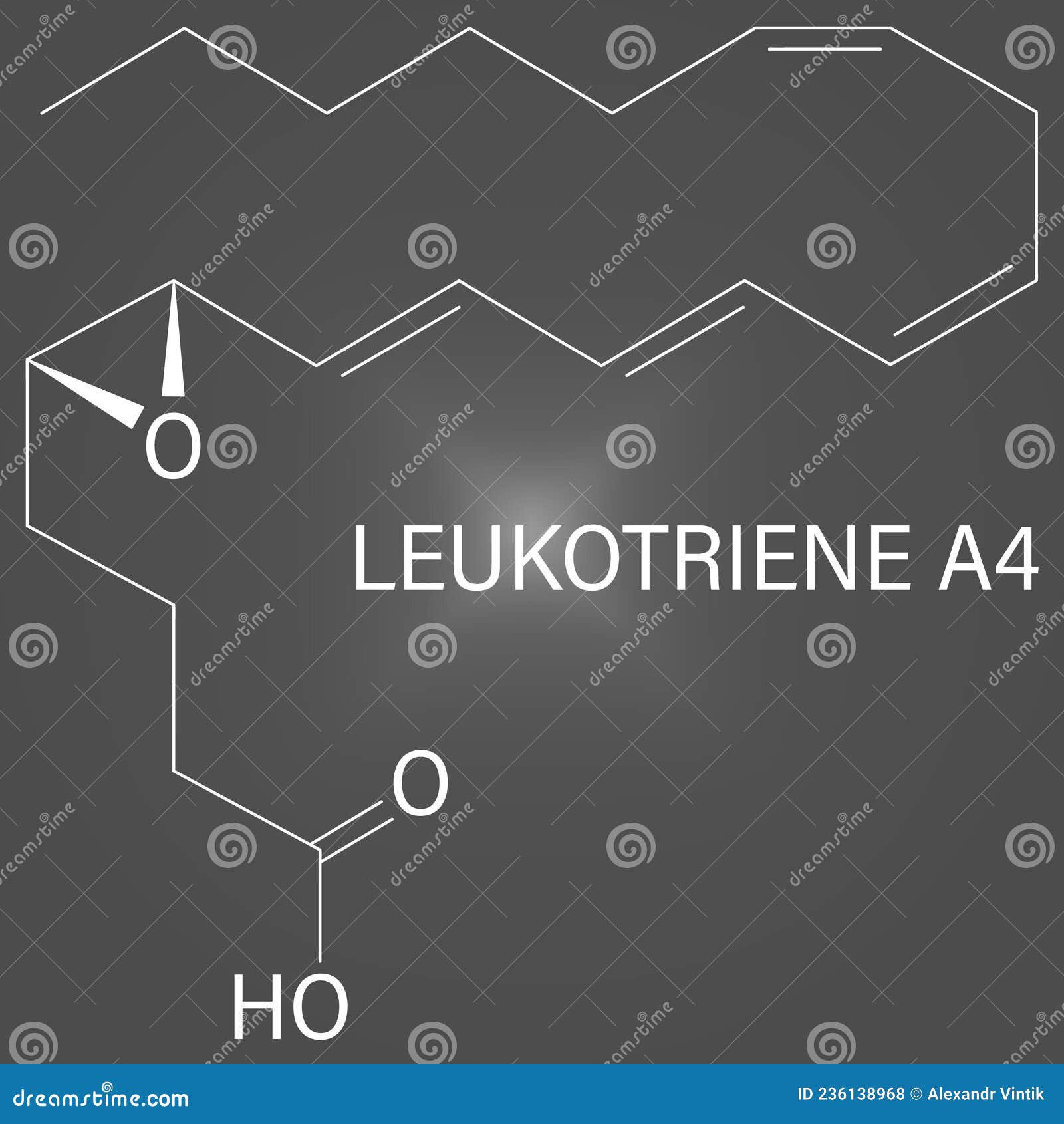 Leukotriene A4 LTA4 Molecule. Skeletal Formula Stock Vector ...