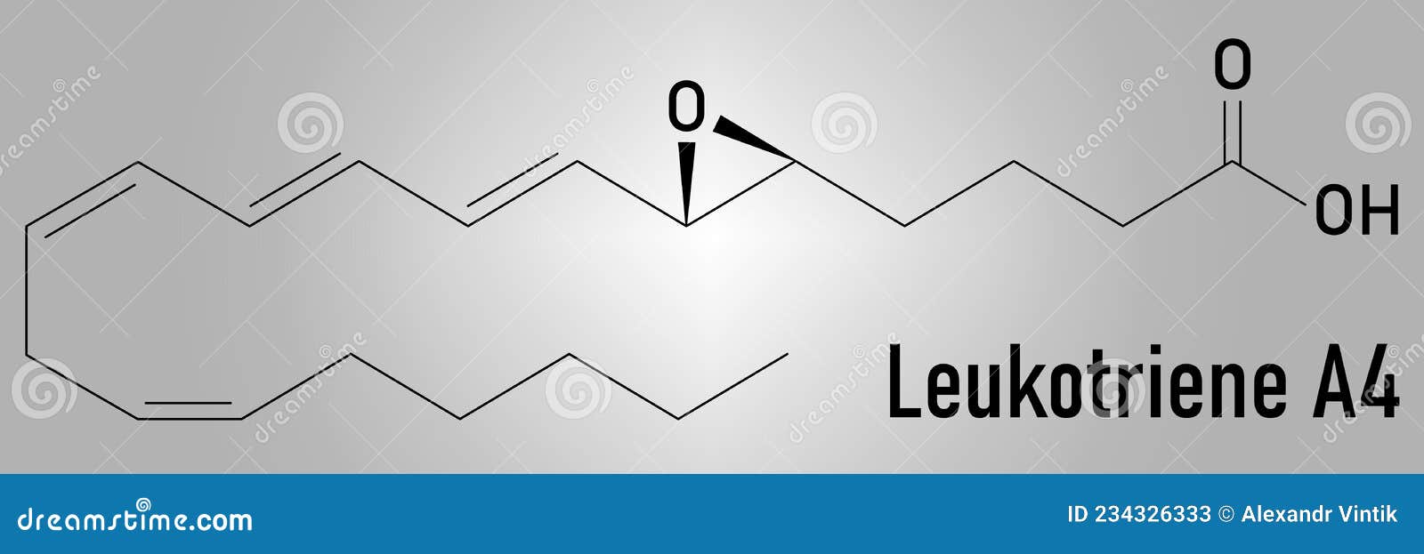 Leukotriene A4 or LTA4 Molecule. Skeletal Formula Stock Vector ...