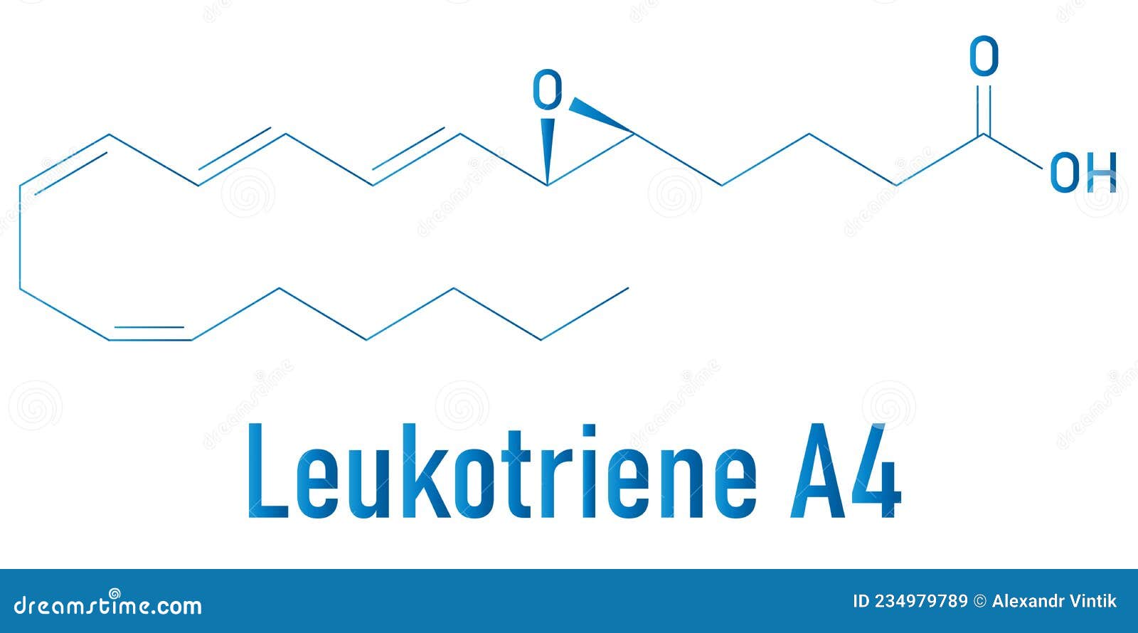 Leukotriene A4 LTA4 Molecule. Skeletal Formula. Chemical Structure ...