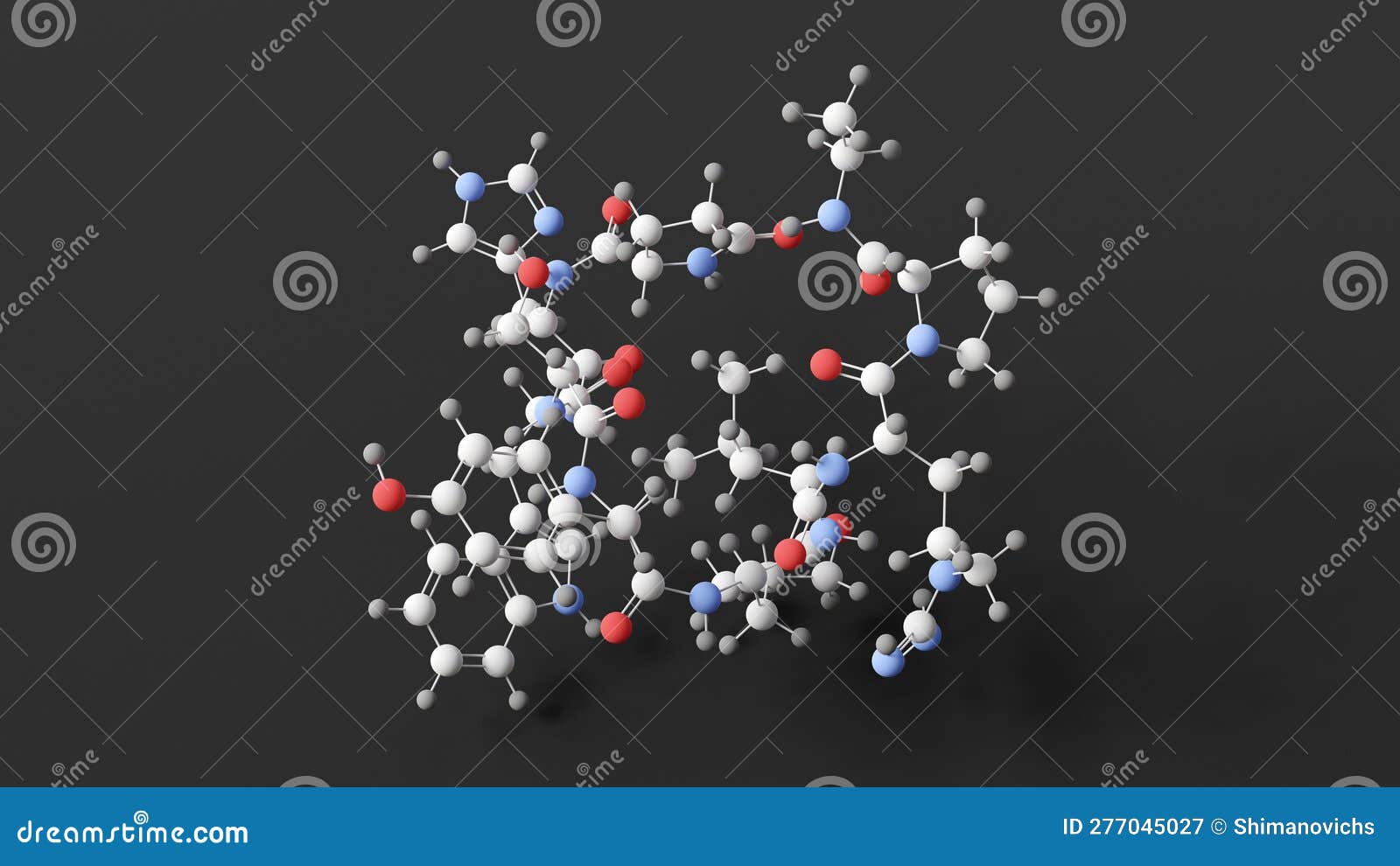 Leuprorelin Molecule, Molecular Structure, Leuprolide, Ball and Stick ...