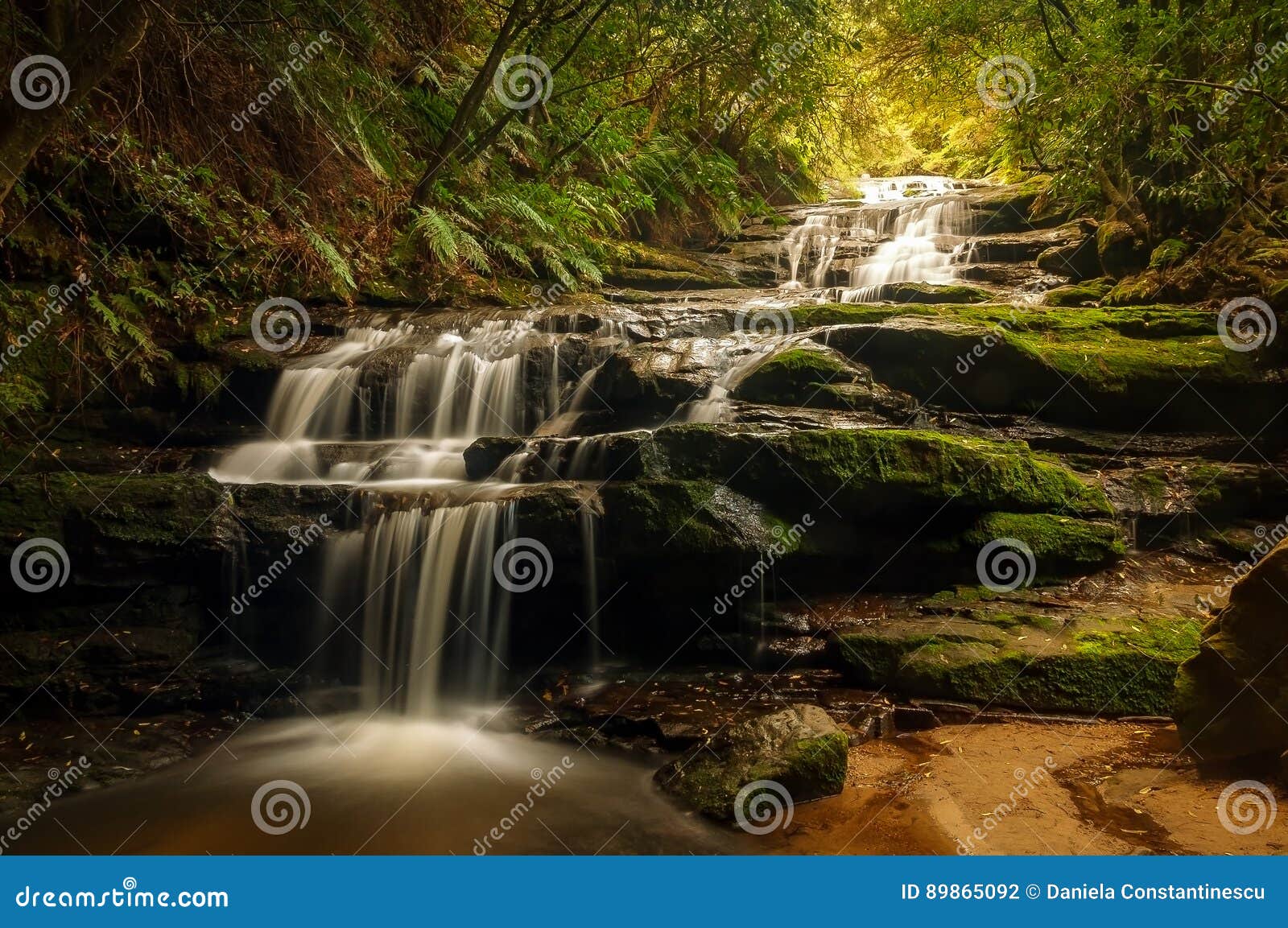 Leura-Kaskaden - Blaue Berge, Australien Stockfoto - Bild von ...