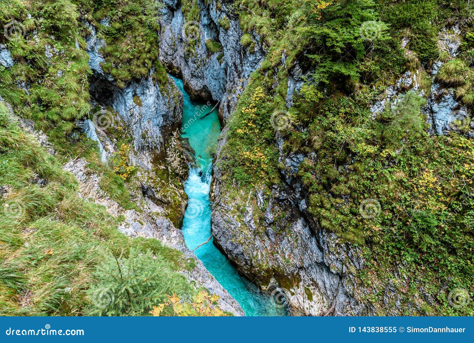 Leutaschklamm - Wild Gorge with River in the Alps of Germany Stock ...