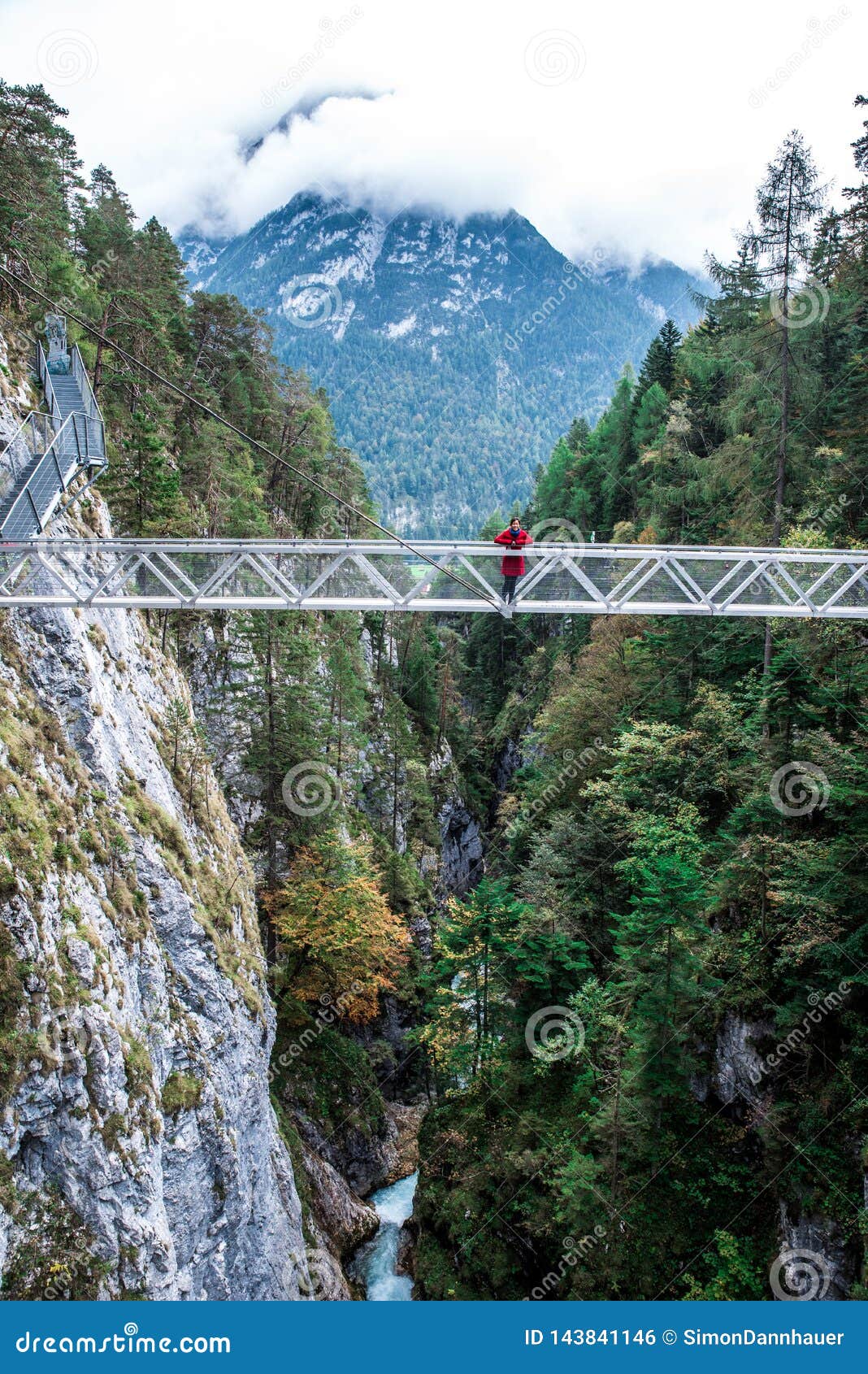 Leutaschklamm - Wild Gorge with River in the Alps of Germany Editorial ...