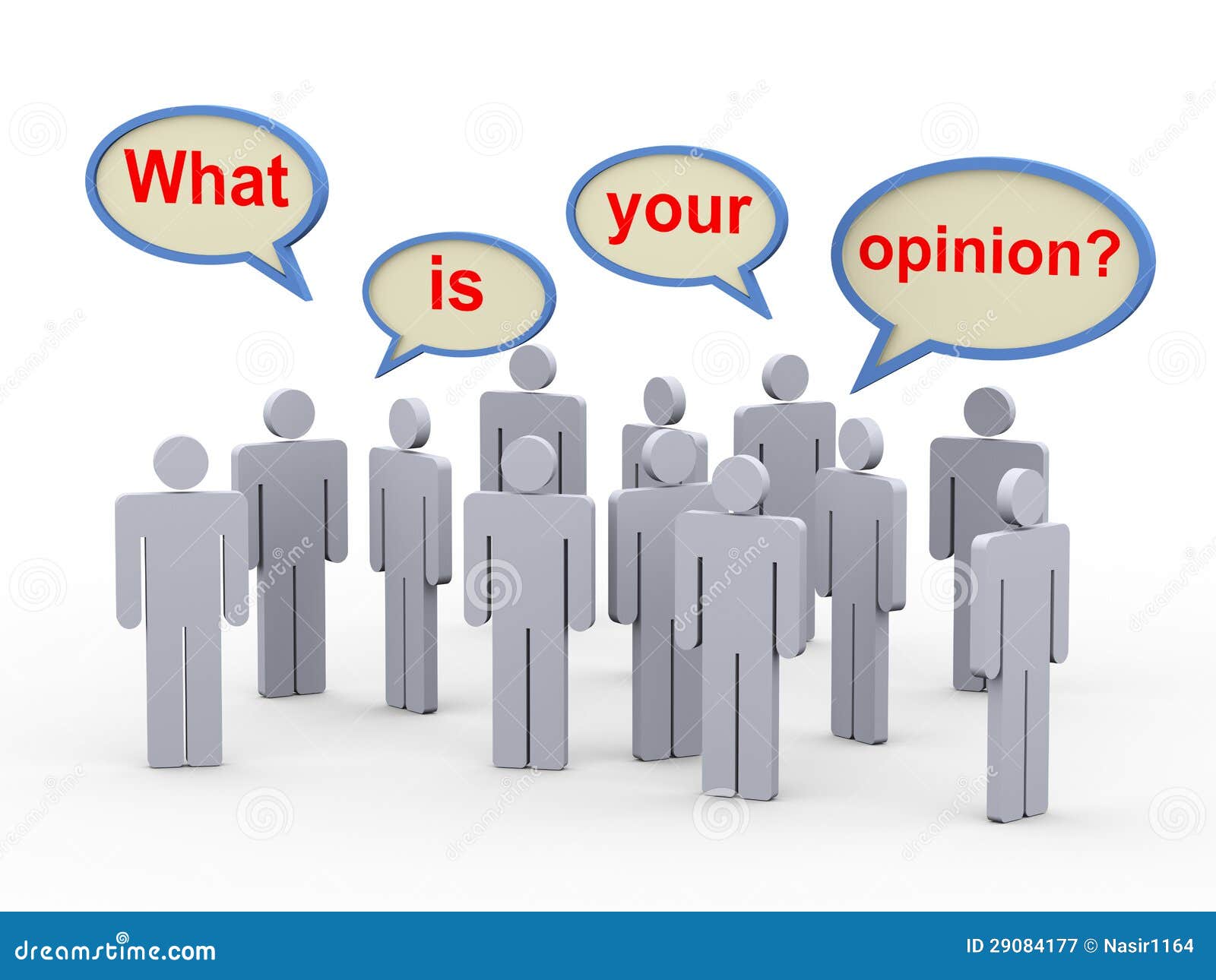 Leute 3d - Was Ihre Meinung Ist Stock Abbildung - Illustration von ...