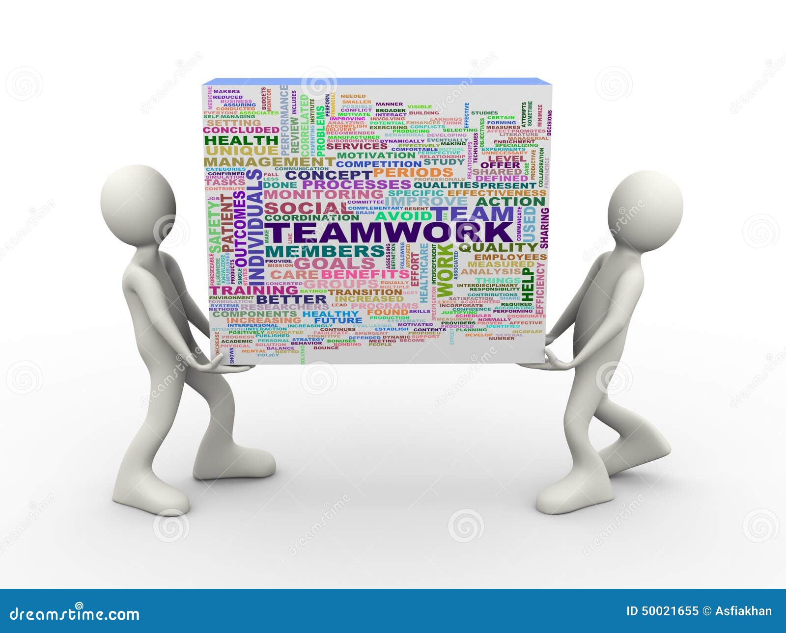 Leute 3d, Die Teamwork Wordcloud Worttags Halten Stock Abbildung ...