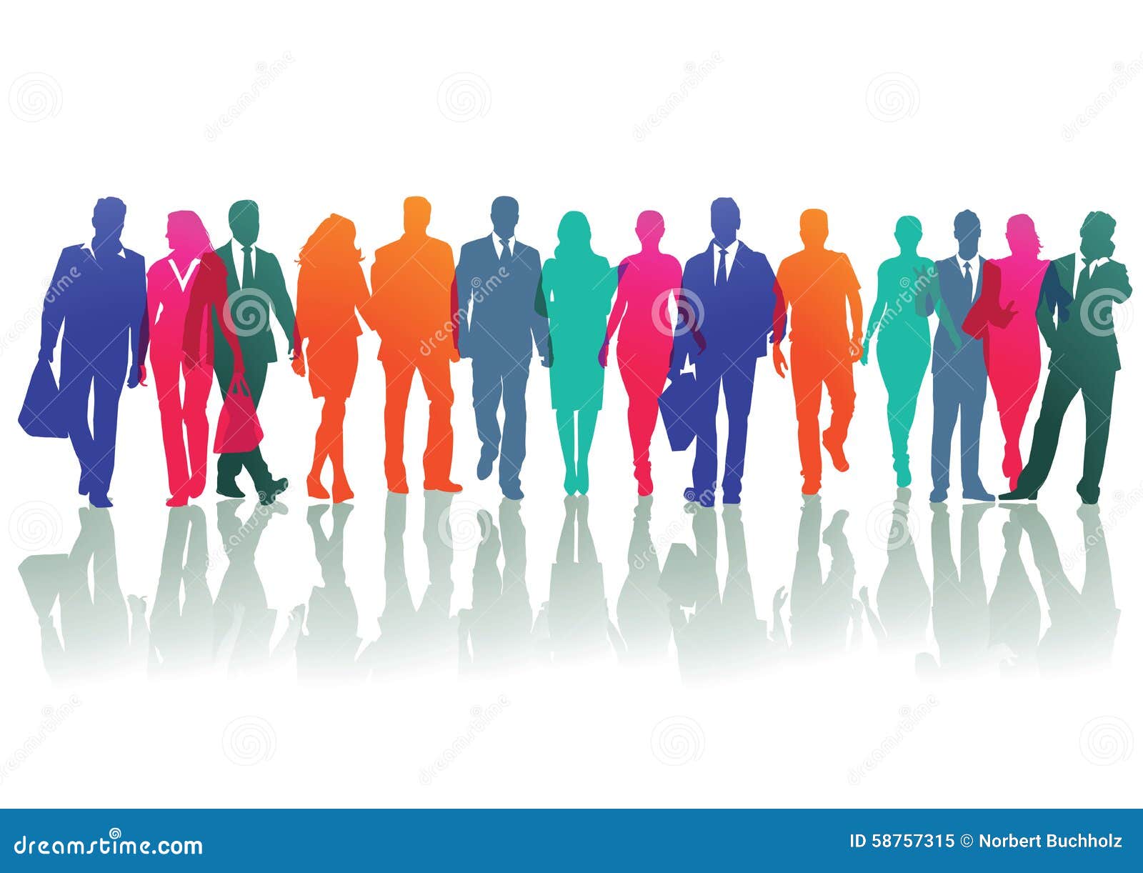 Leute-Gehen vektor abbildung. Illustration von geschäftsfrau - 58757315