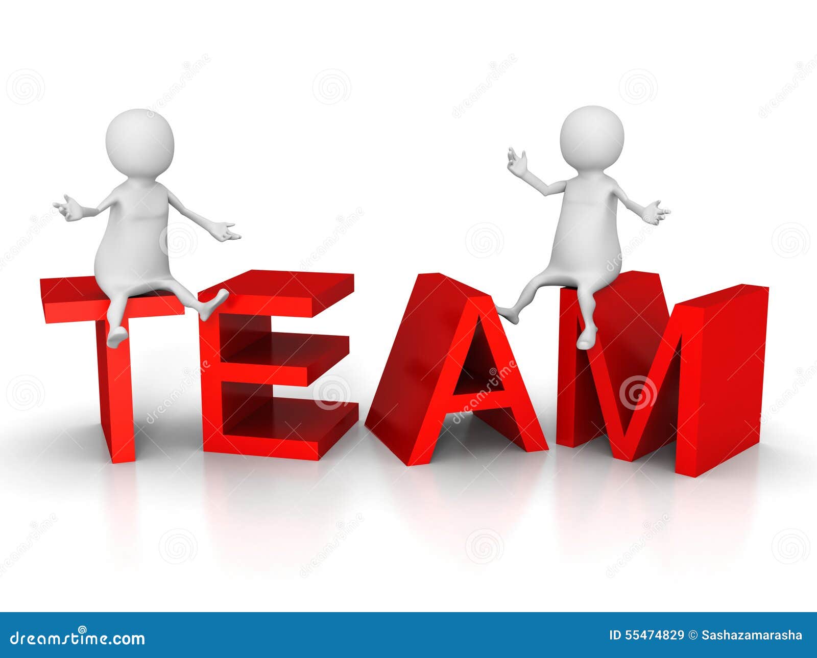 Leute TEAM Concept Text with Whites 3d Geschäftsteamwork Stock ...