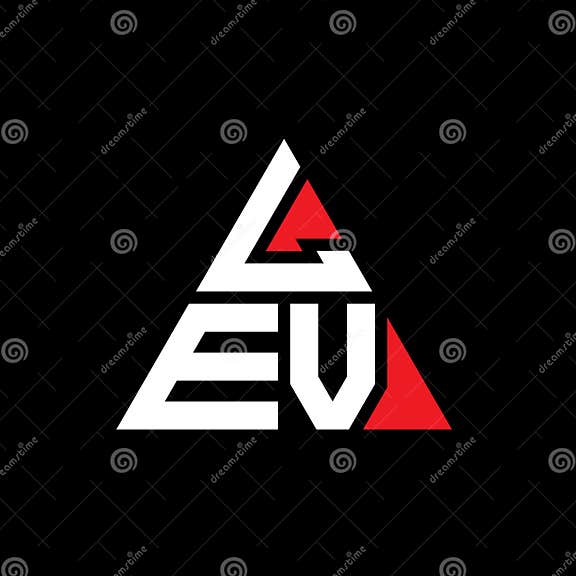 LEV Triangle Letter Logo Design with Triangle Shape. LEV Triangle Logo ...