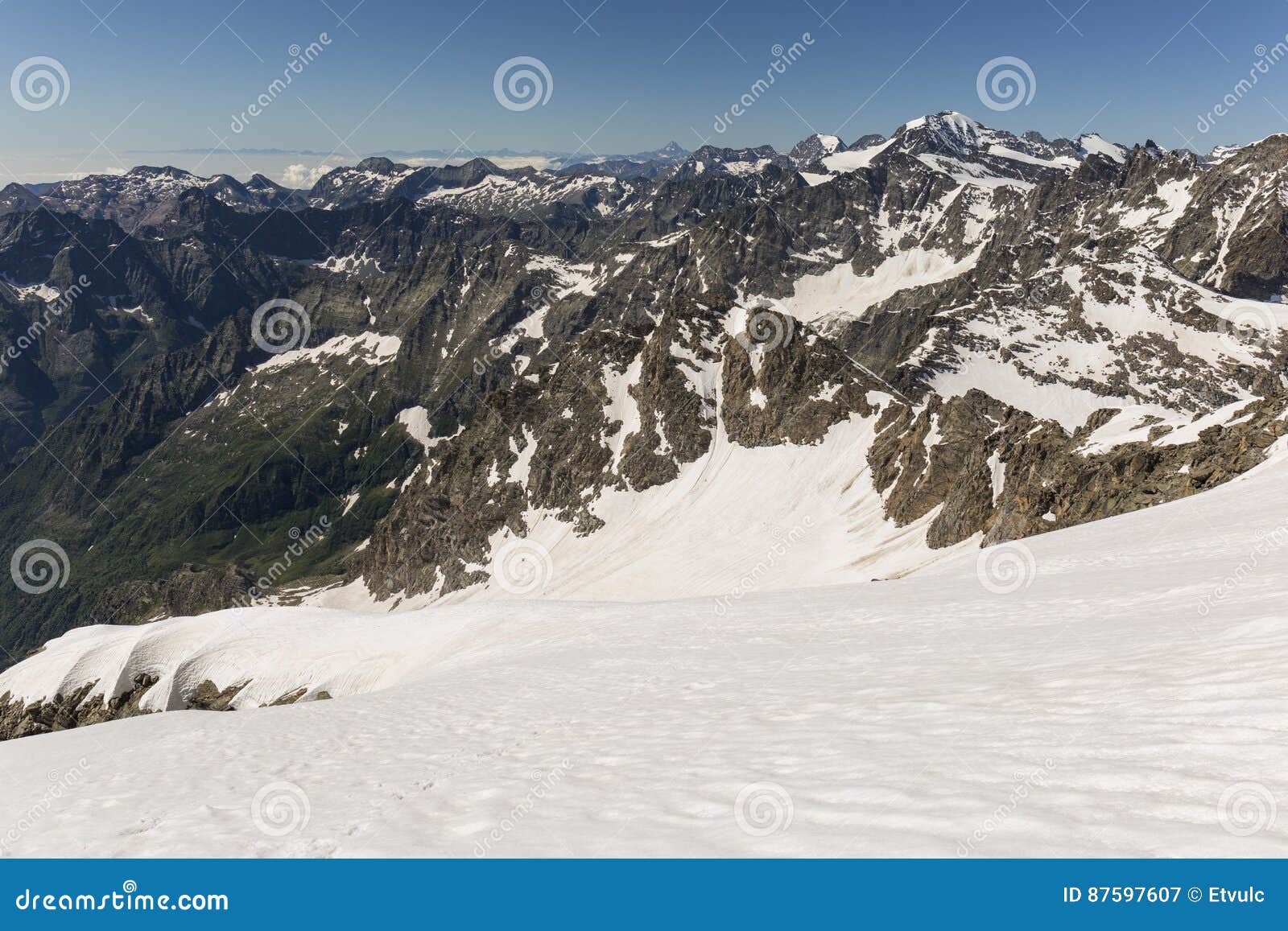 Levanna glaciar stock image. Image of valley, alpine - 87597607