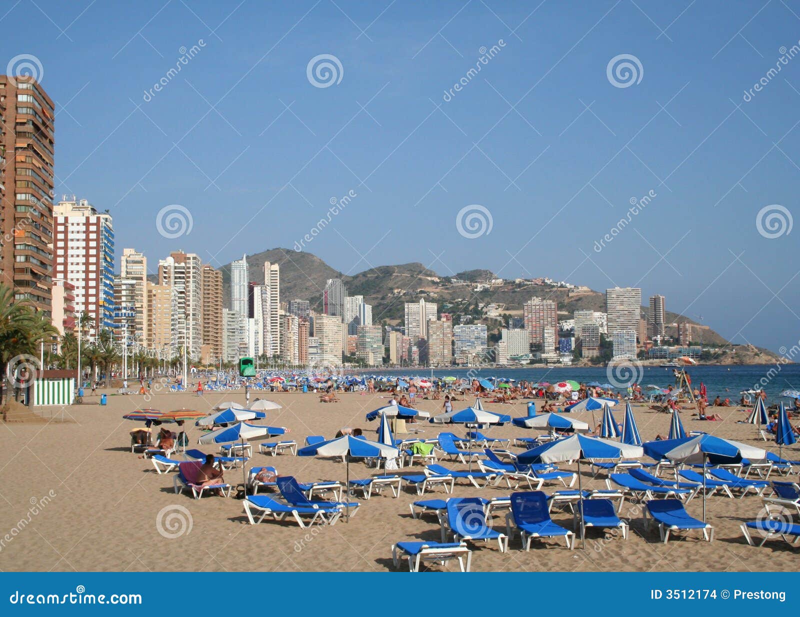 Levante Beach, Benidorm. stock photo. Image of spain, tourism - 3512174