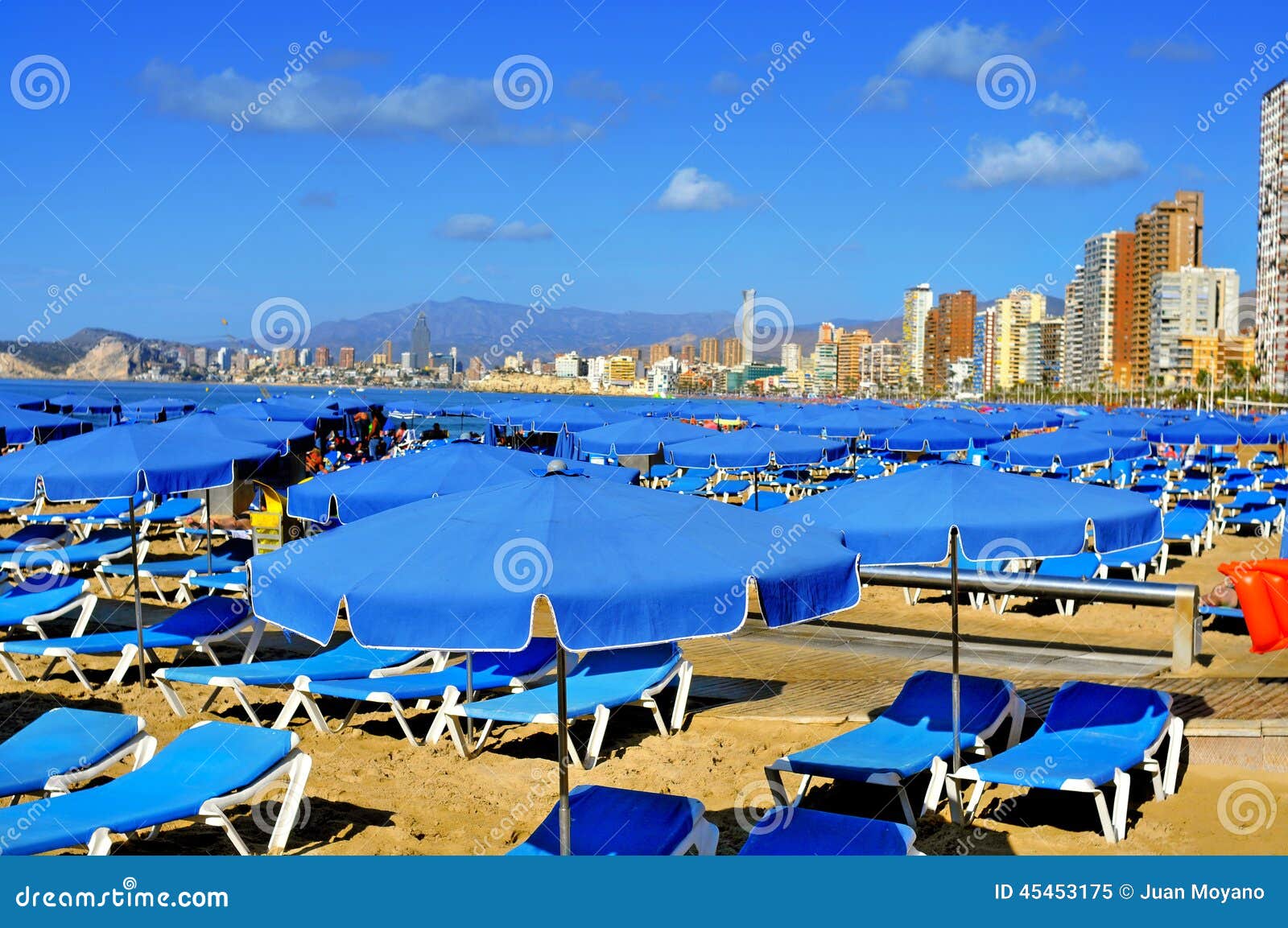 Levante Beach, in Benidorm, Spain Stock Image - Image of apartments ...