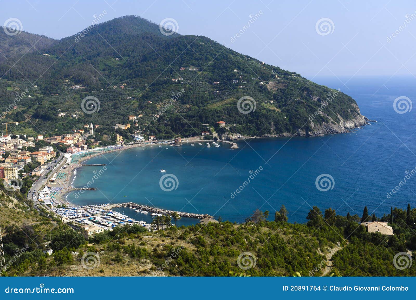 Levanto (Genova, Italy) stock photo. Image of panoramic - 20891764