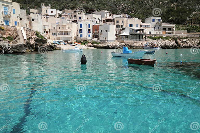 Levanzo stock image. Image of houses, formica, destination - 19727705