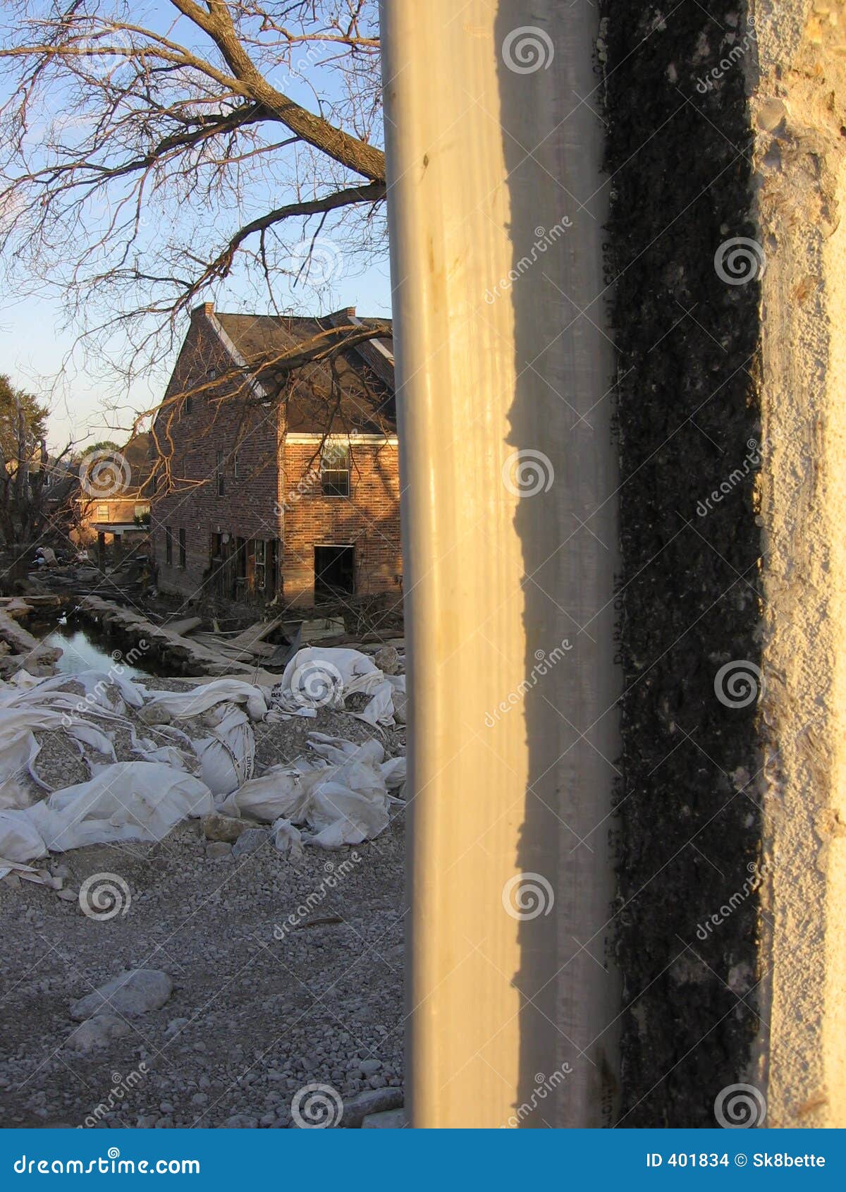 Through the Levee stock photo. Image of rebuild, levees - 401834