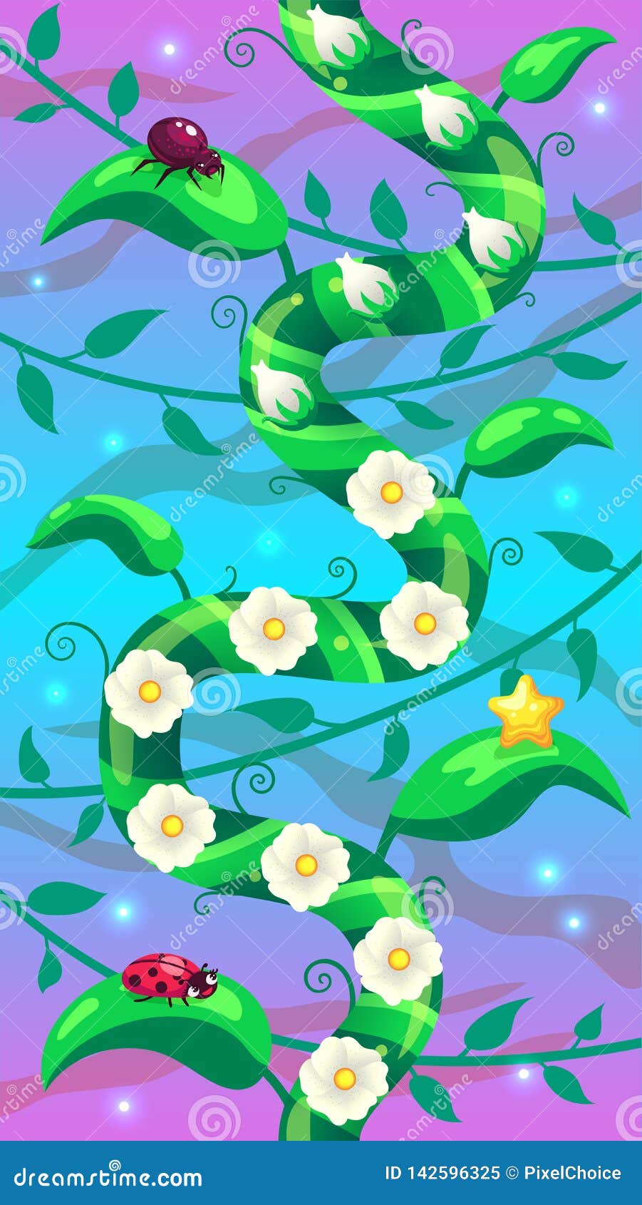 Level Background Vertical Scrolling User Interface Stock Vector ...