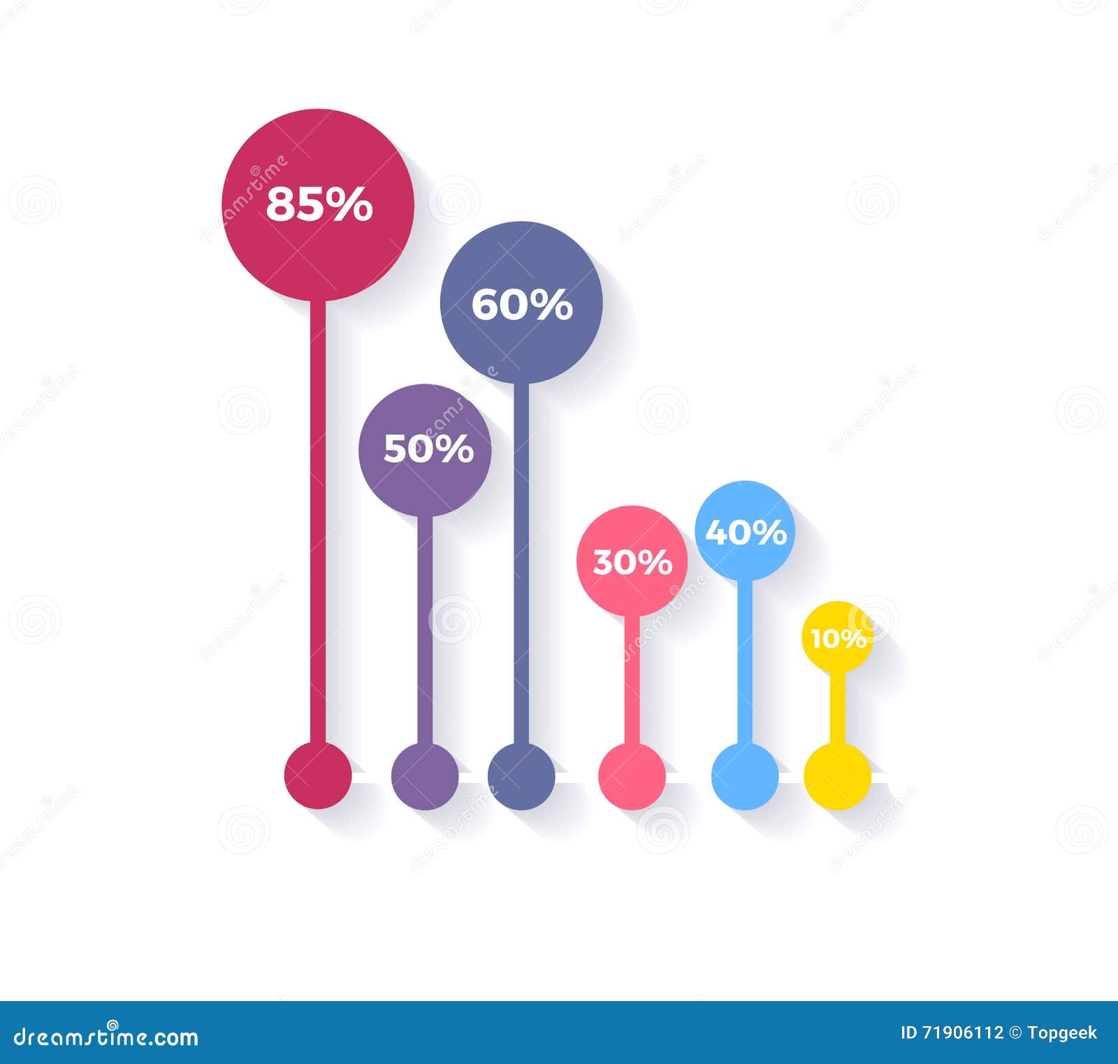 Level Chart with Colored Arrows Stock Vector - Illustration of flat ...