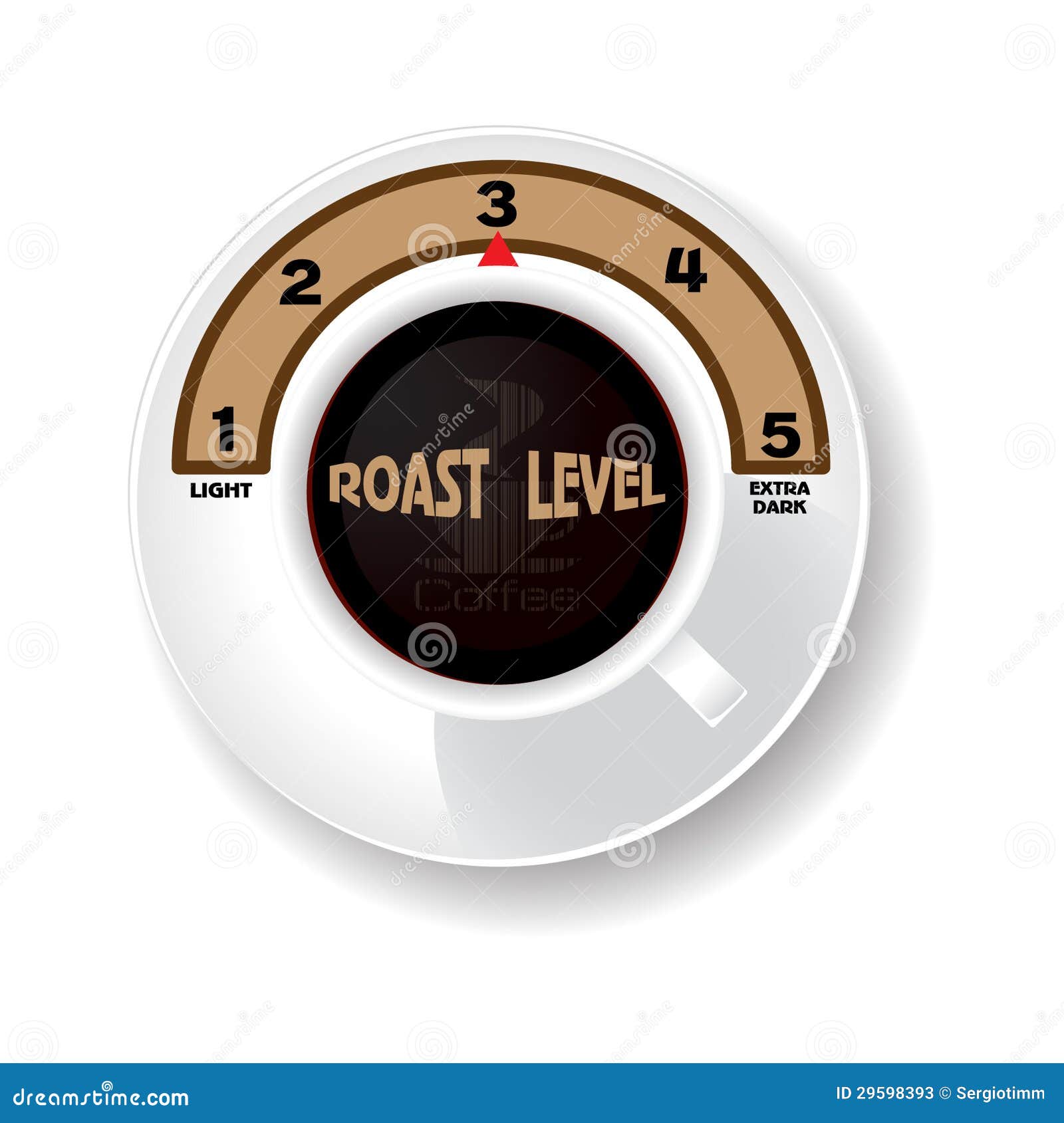 Level of coffee stock vector. Illustration of espresso - 29598393