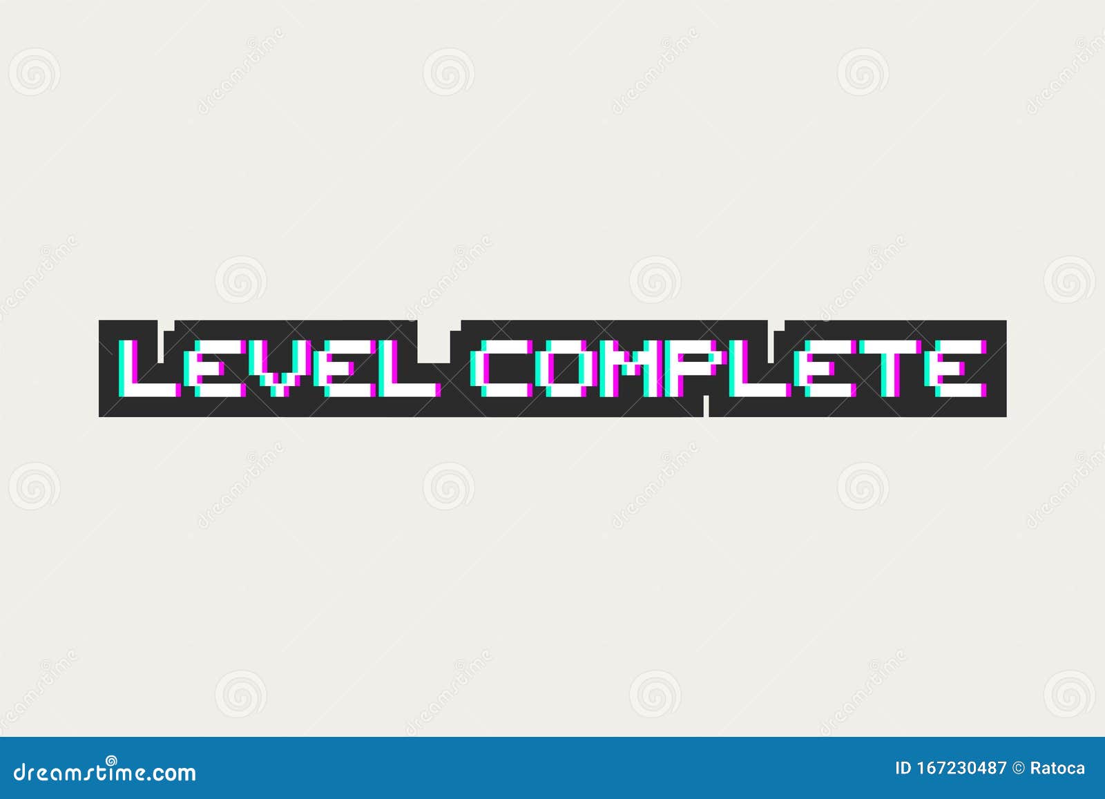 Level complete message stock vector. Illustration of arcade - 167230487