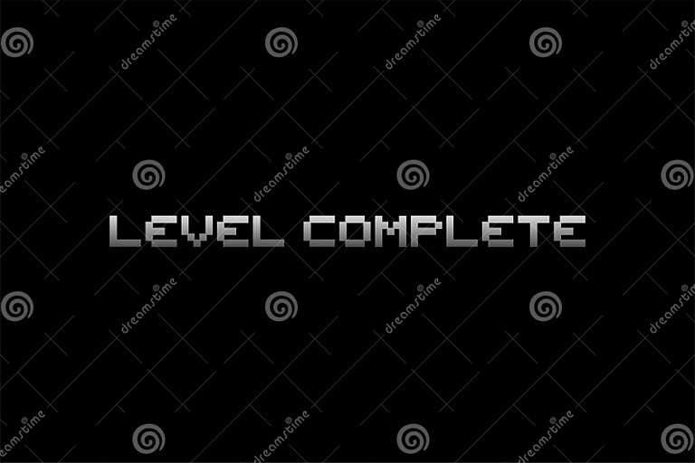 Level Complete Video Game Message Stock Vector - Illustration of color ...