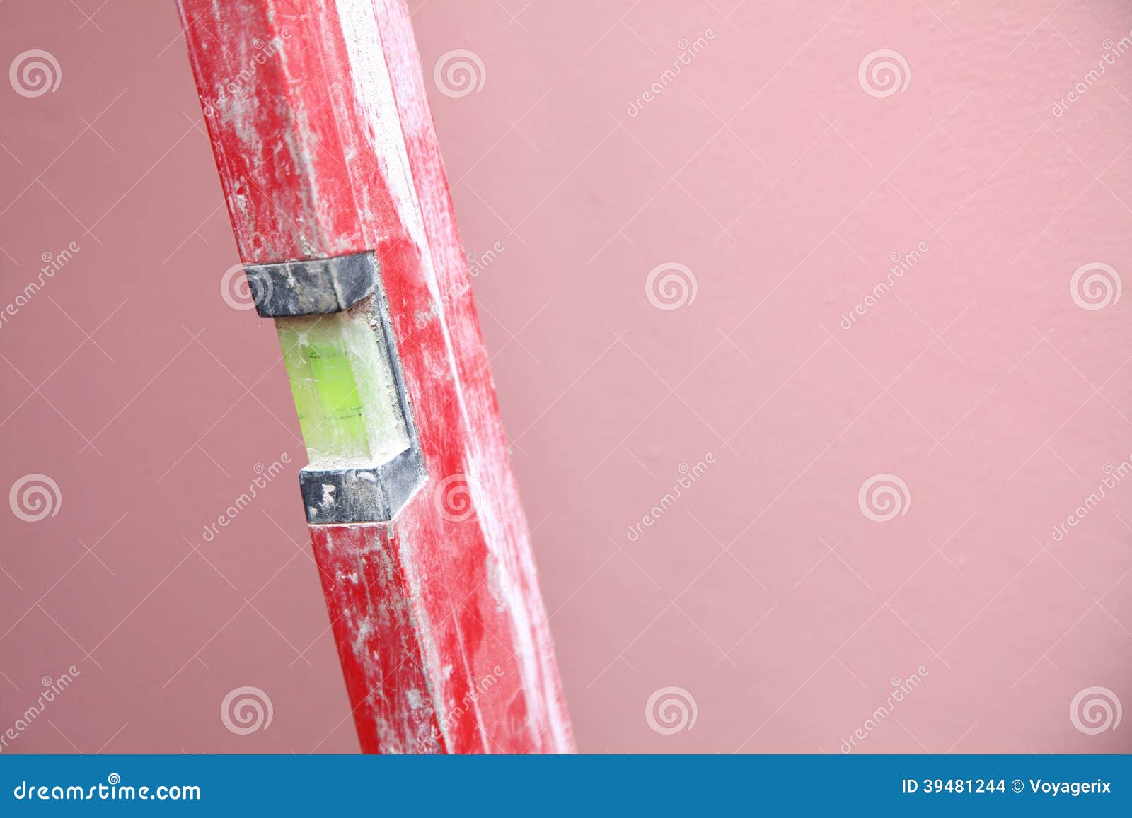 Level Construction Worker Home Pink Background Stock Photo - Image of ...