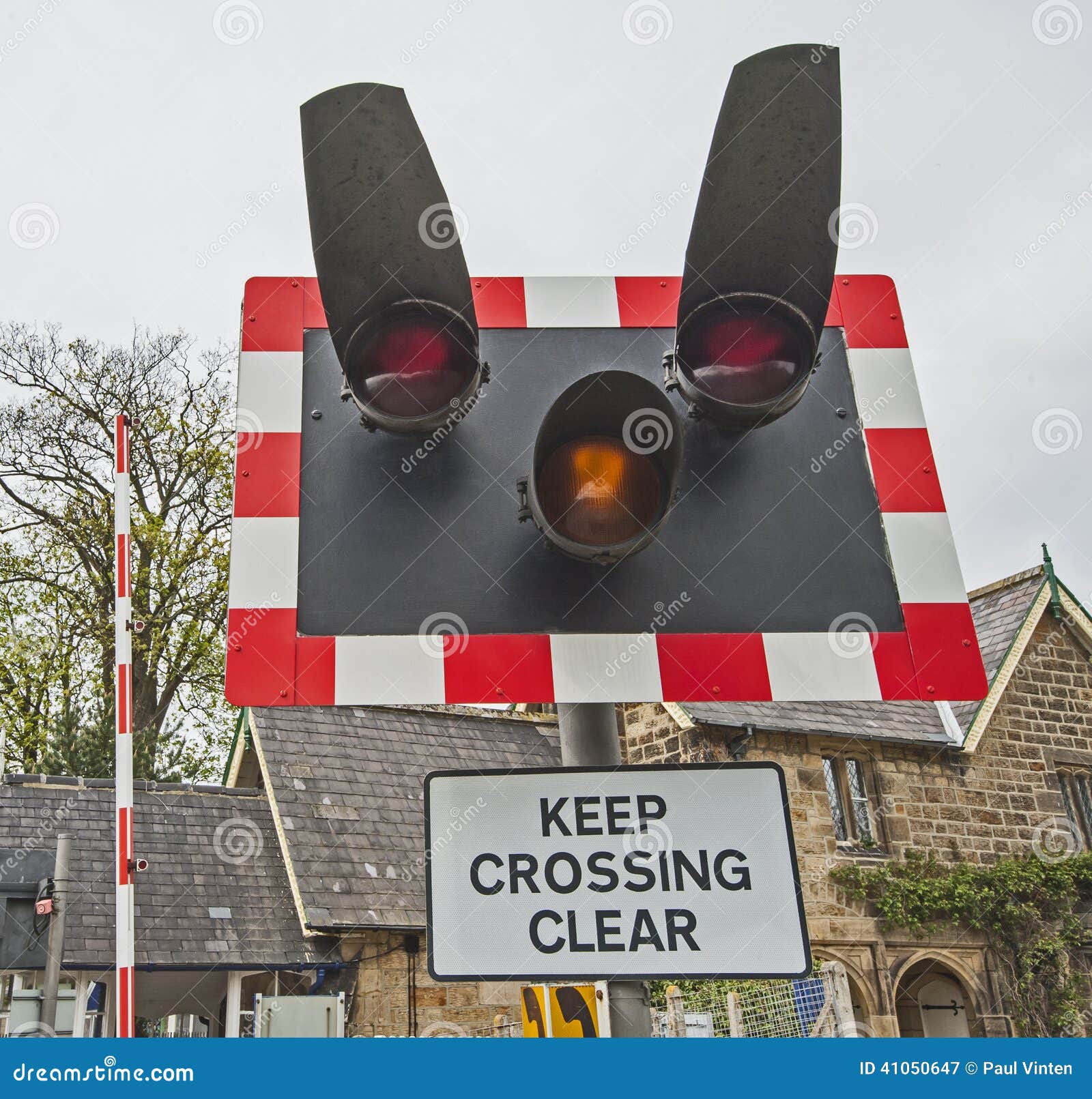 Level Crossing Warning Sign Stock Image - Image of transportation ...