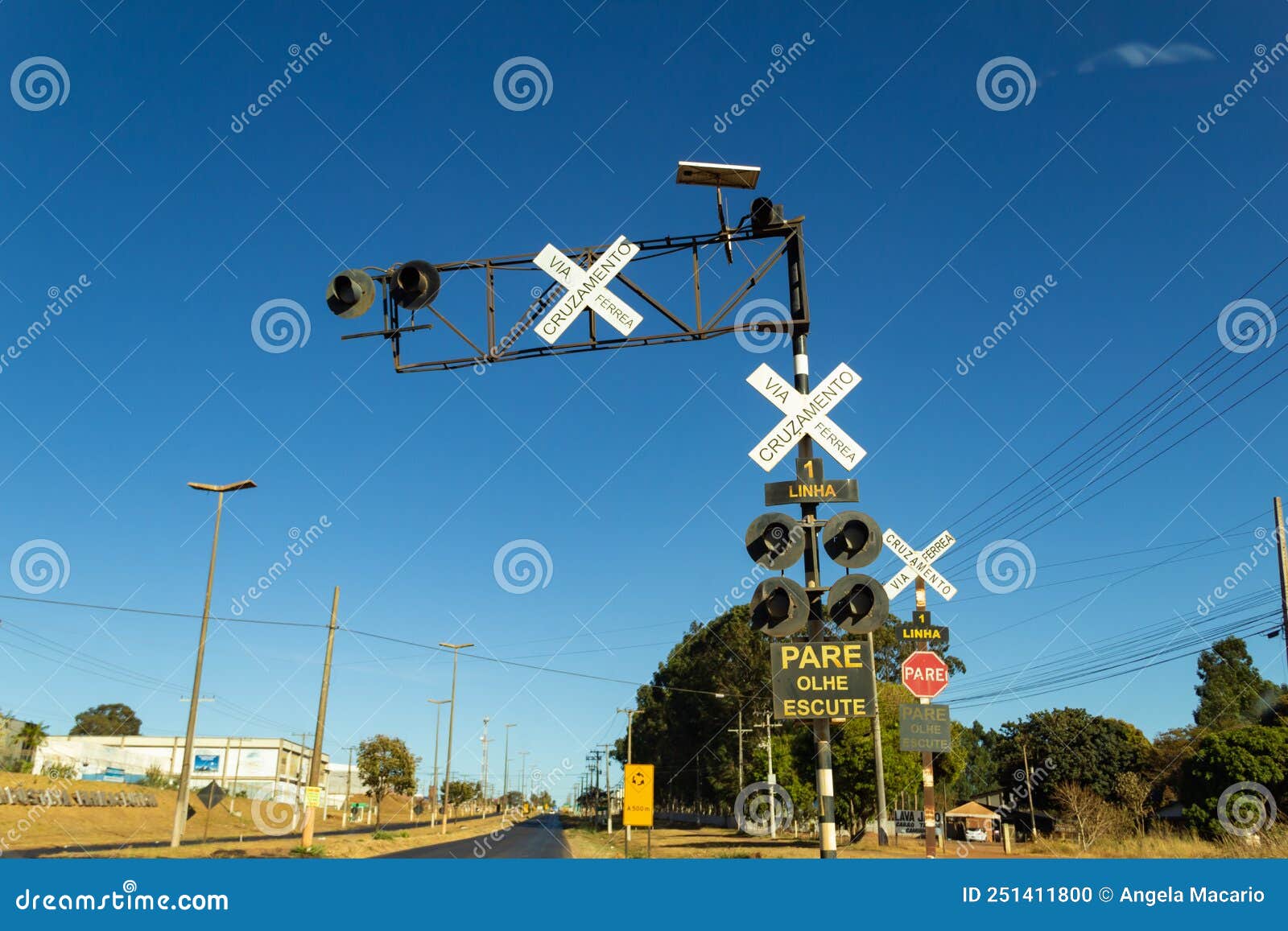 Level Crossing Warning Signal in Brazil. Stock Photo - Image of brazil ... Level Crossing Warning Signal in Brazil. Stock Photo - Image of brazil ...