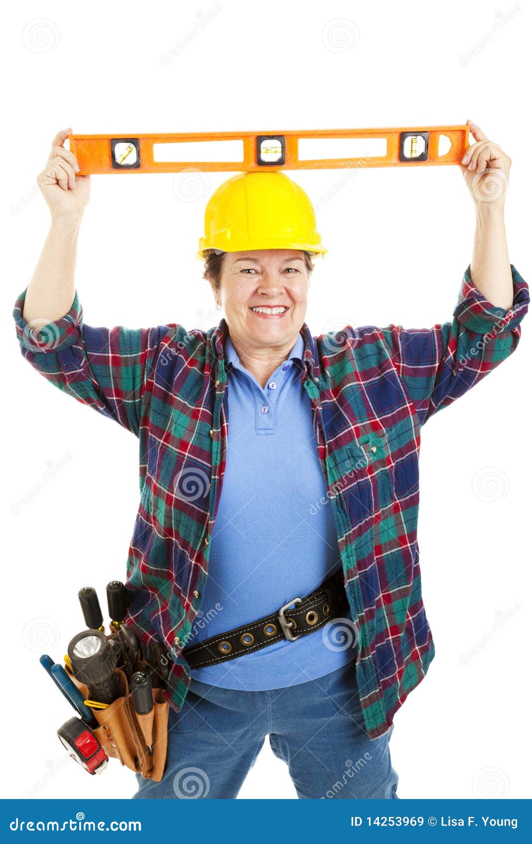 Level Headed Worker stock image. Image of aged, helmet - 14253969