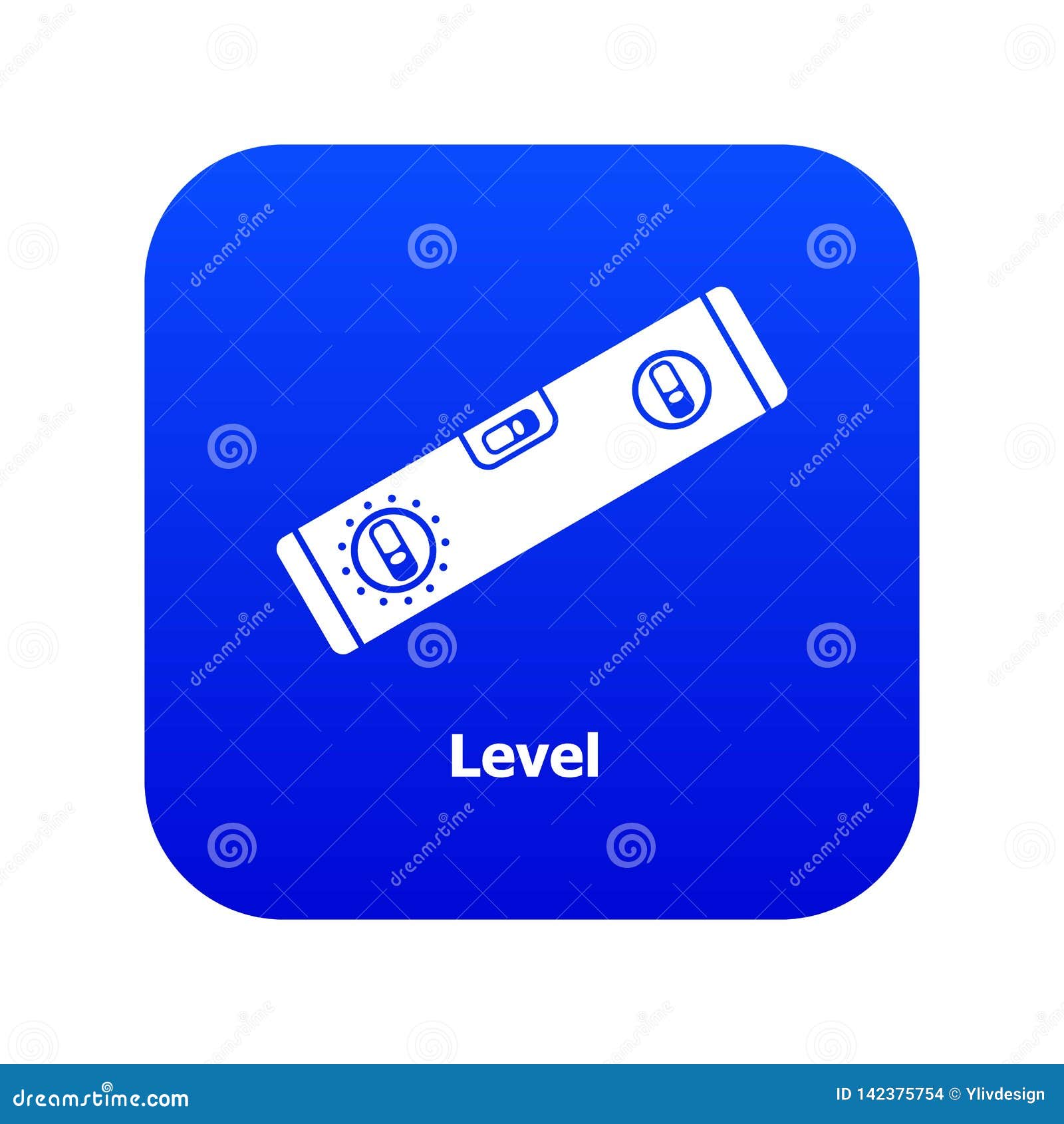 Level icon blue vector stock vector. Illustration of carpenter - 142375754