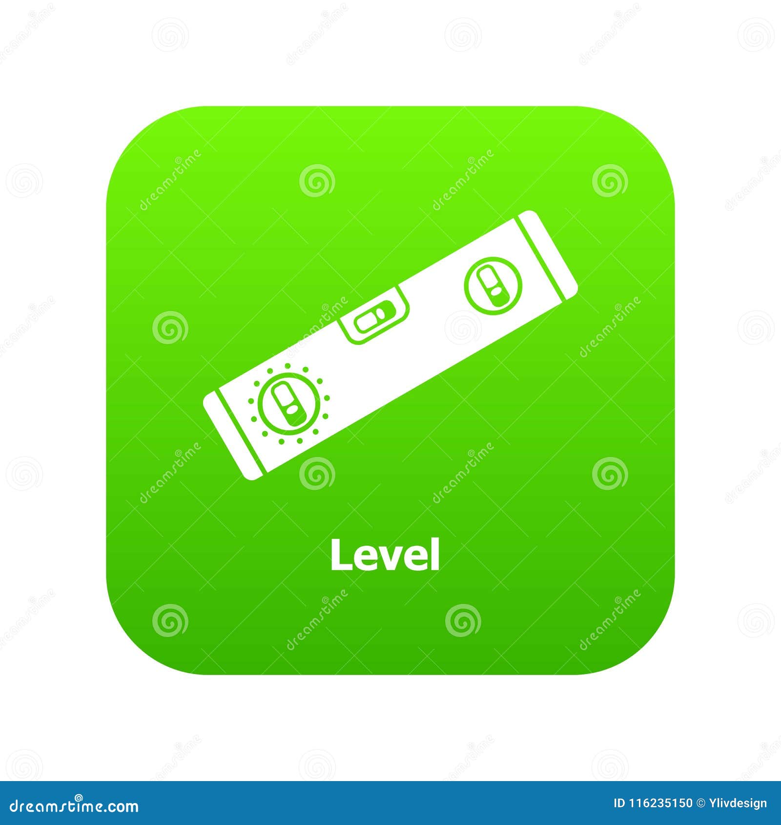 Level icon green vector stock vector. Illustration of angle - 116235150
