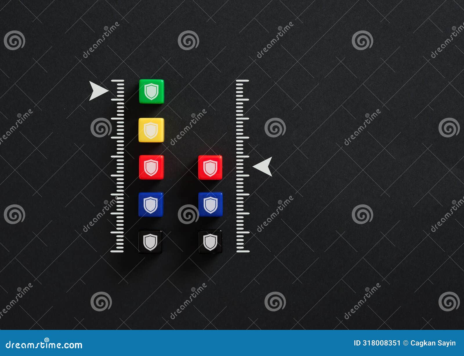 Level Indicator Measuring the Levels of Cyber Security Protection Stock ...