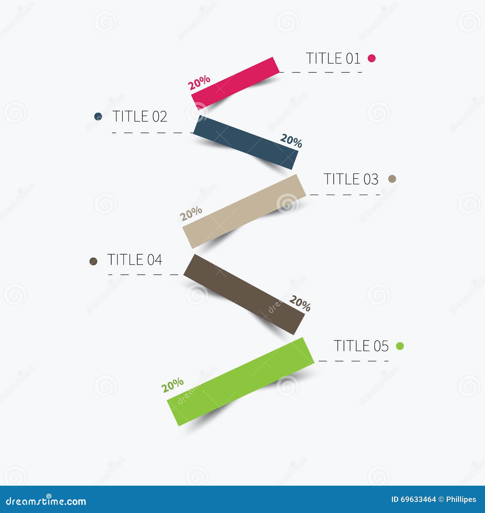 5 Level Infographic Cut Paper Lines Stock Vector - Illustration of ...