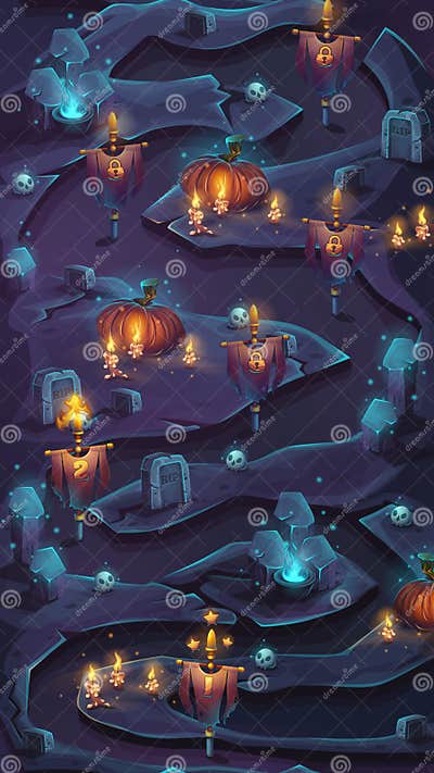 Level Map with Check Points Background Vector Image Stock Vector - Illustration of banner, dark ...