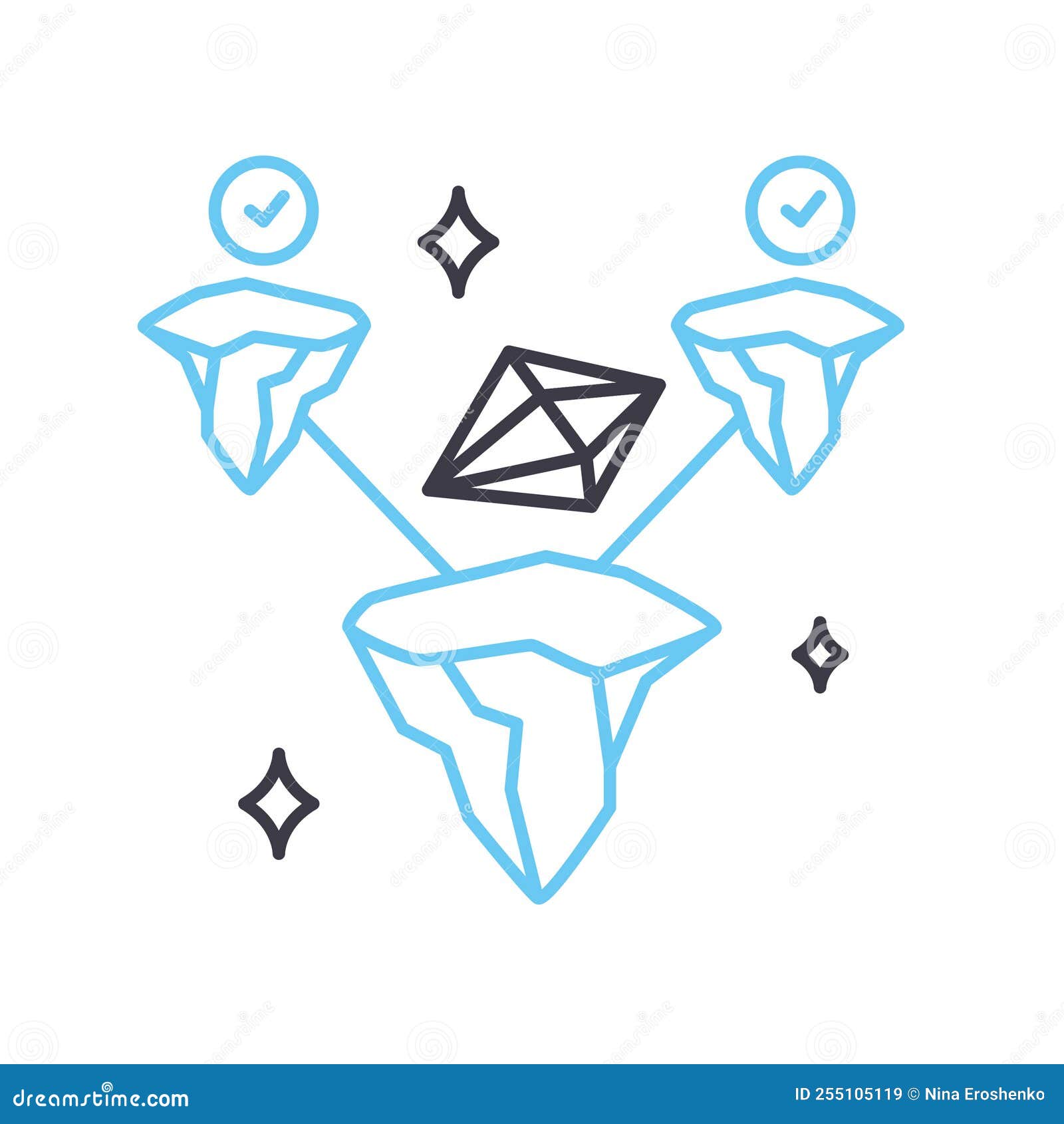 Level Map Line Icon, Outline Symbol, Vector Illustration, Concept Sign ...