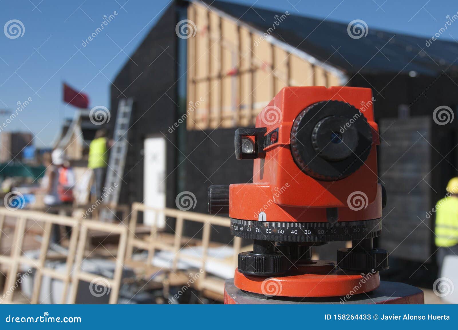 Level Measurement in Construction Stock Image - Image of geodetic ...