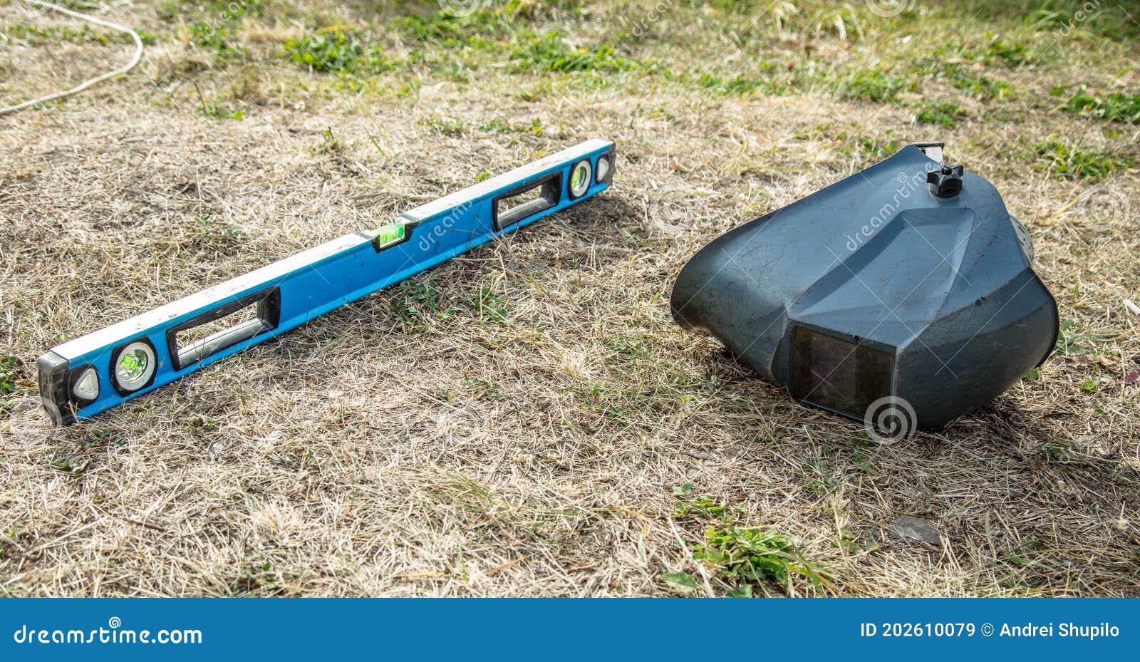 Level Measuring Device at a Construction Site Stock Image - Image of ...