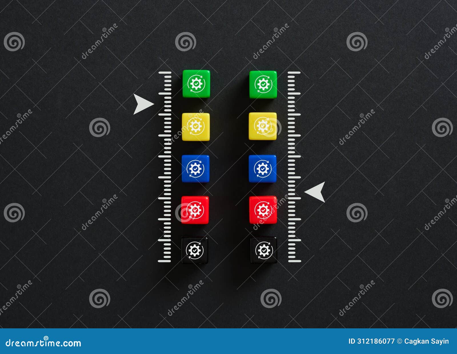 Level Meter Indicator Measuring the Levels of Productivity Stock Image ...