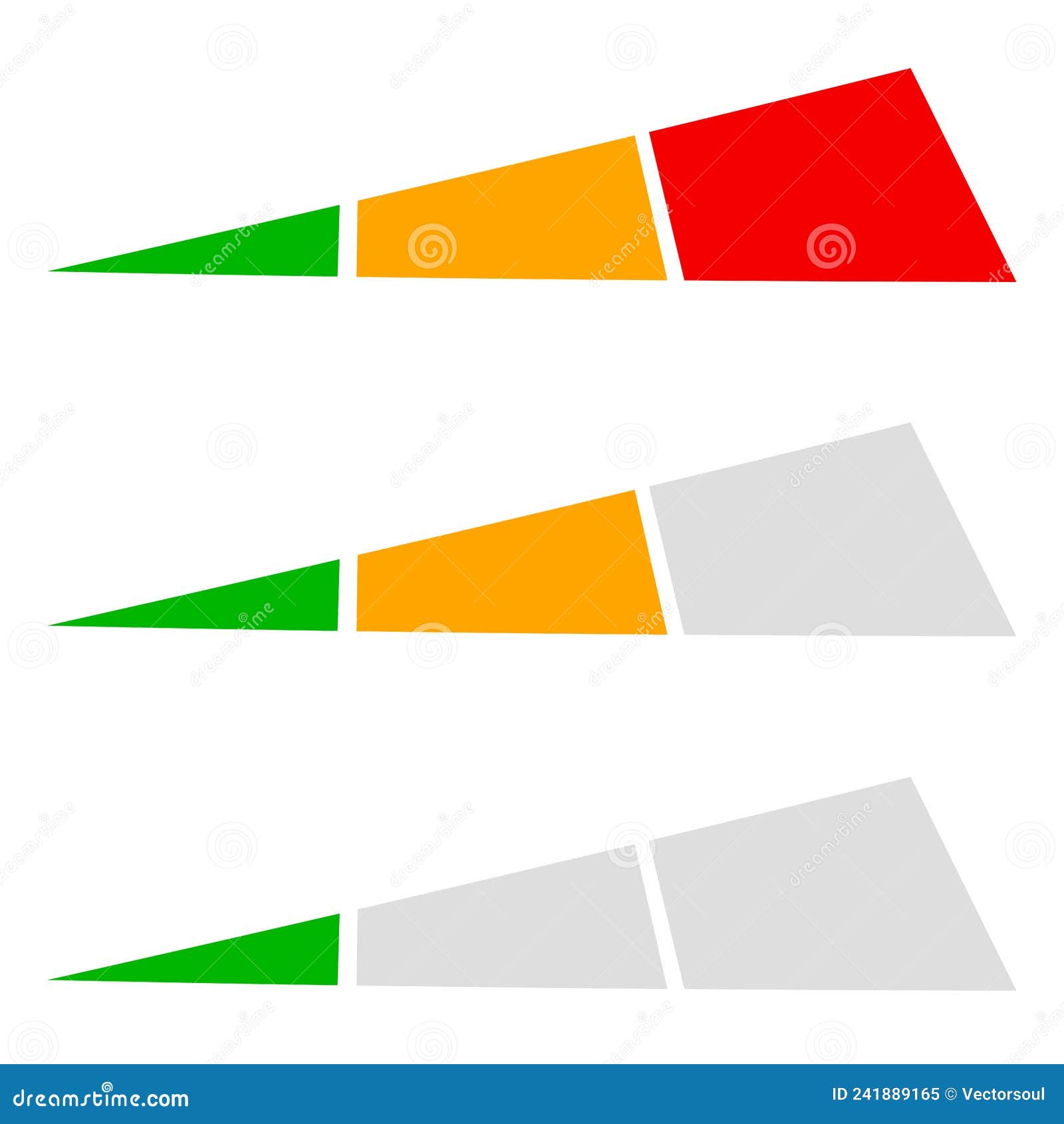 Level, Progress Bar, Indicator. Low-high Progression, Guage, Meter and ...