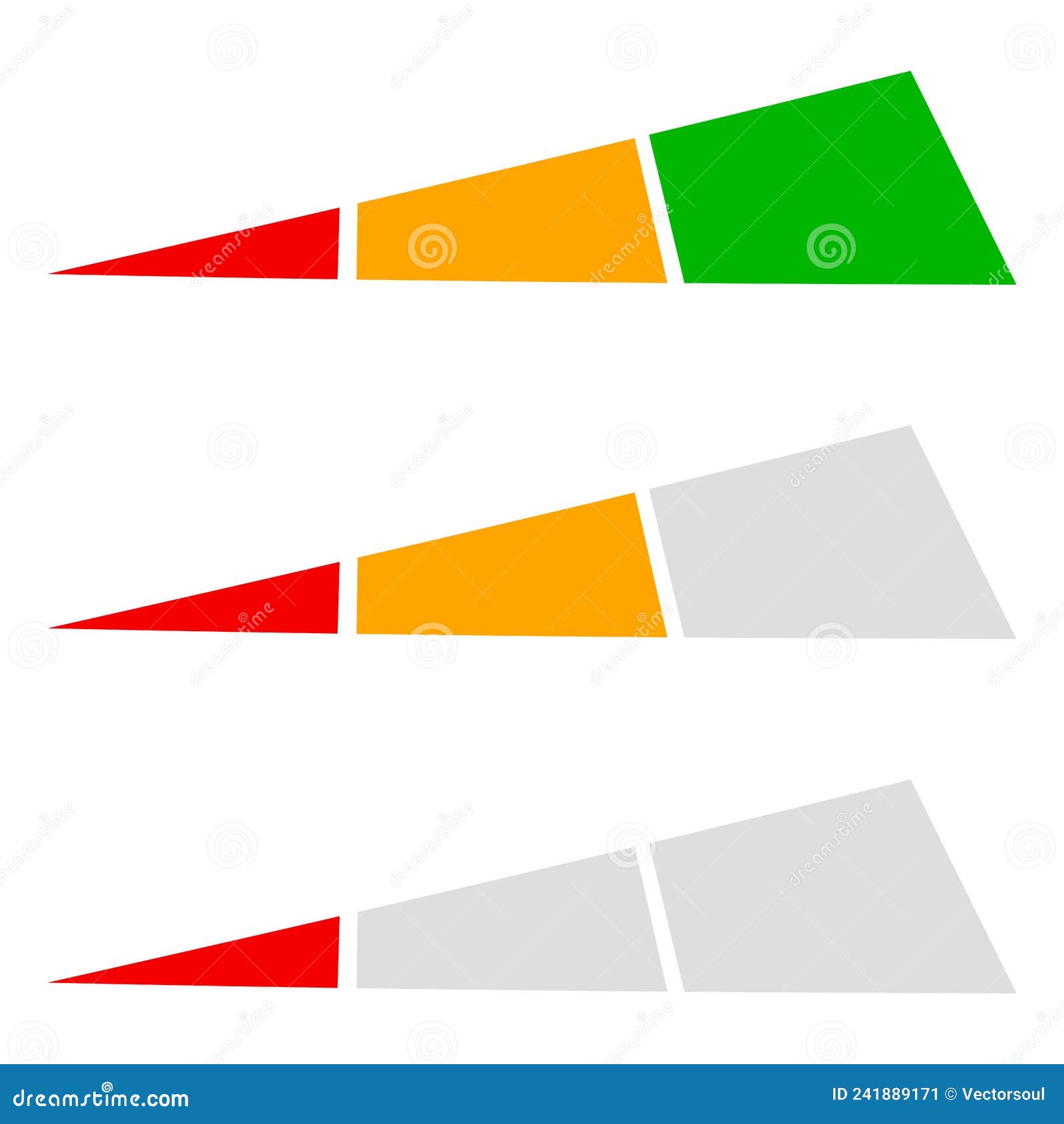 Level, Progress Bar, Indicator. Low-high Progression, Guage, Meter and ...