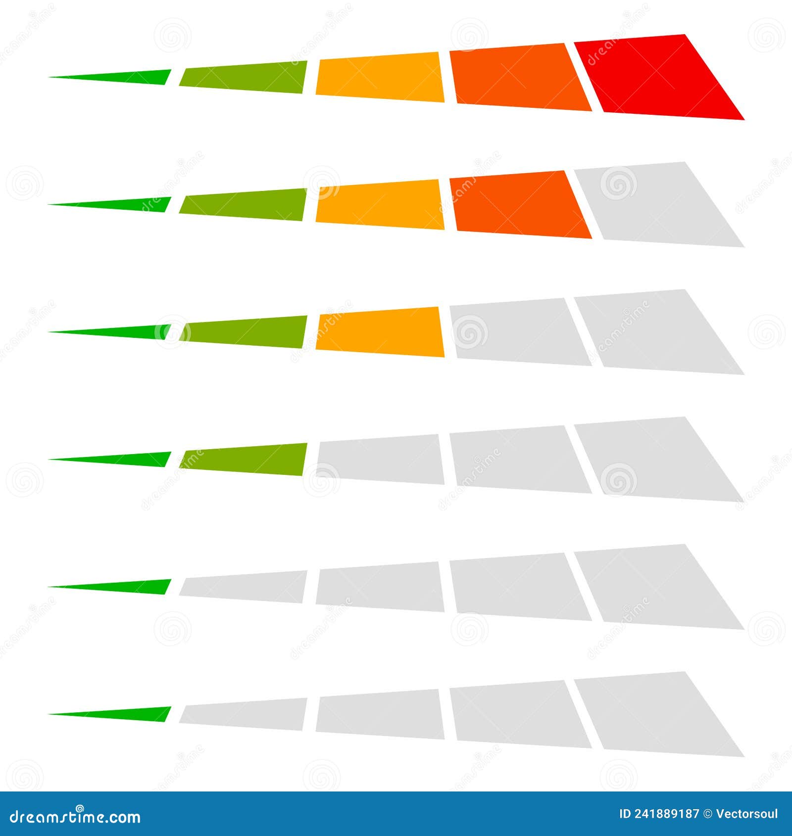 Level, Progress Bar, Indicator. Low-high Progression, Guage, Meter and ...