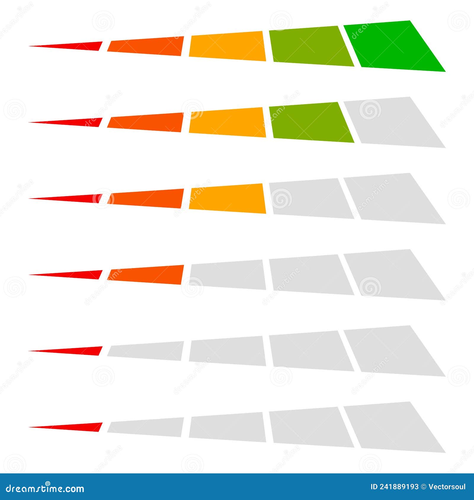 Level, Progress Bar, Indicator. Low-high Progression, Guage, Meter and ...