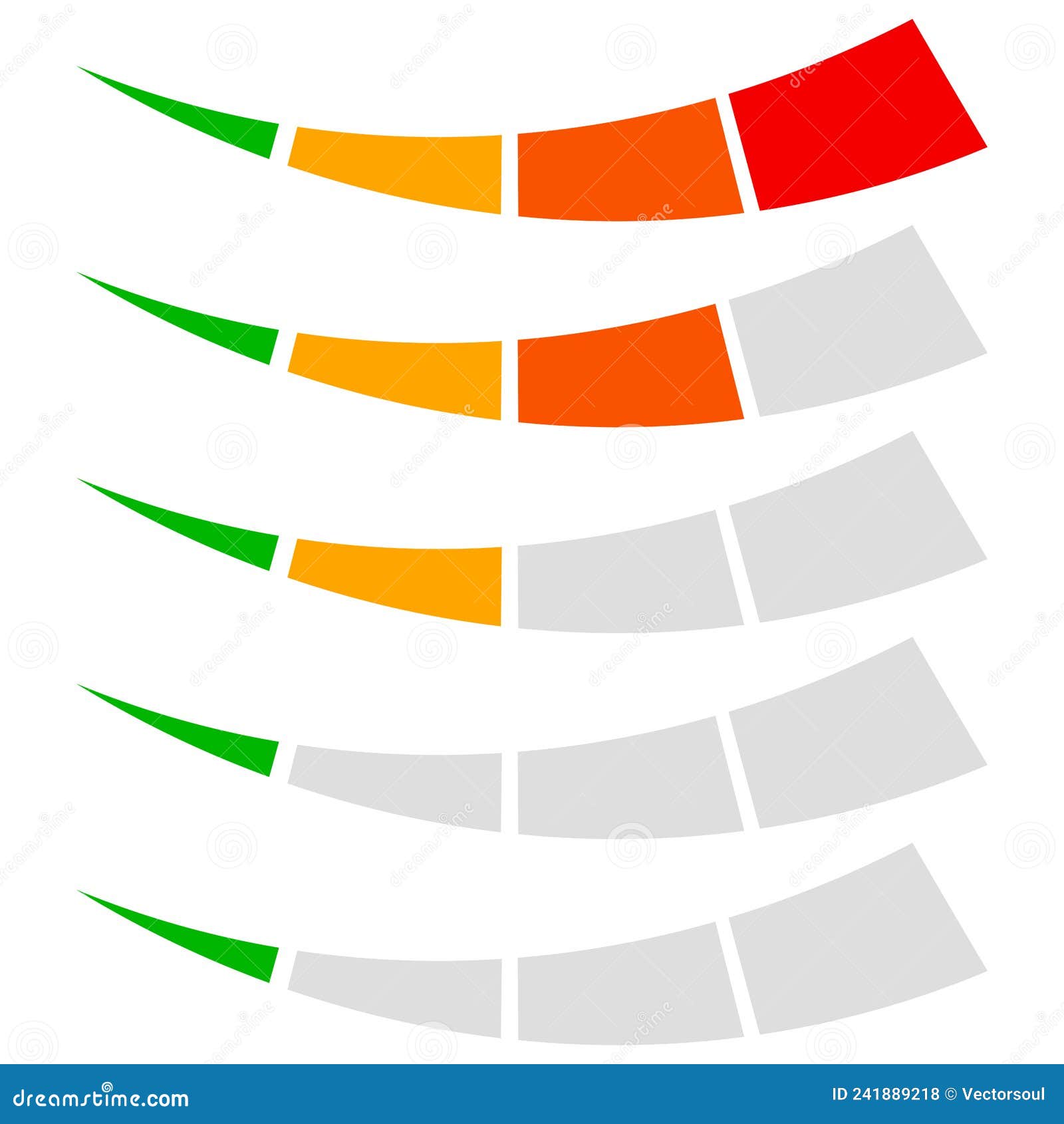 Level, Progress Bar, Indicator. Low-high Progression, Guage, Meter and ...