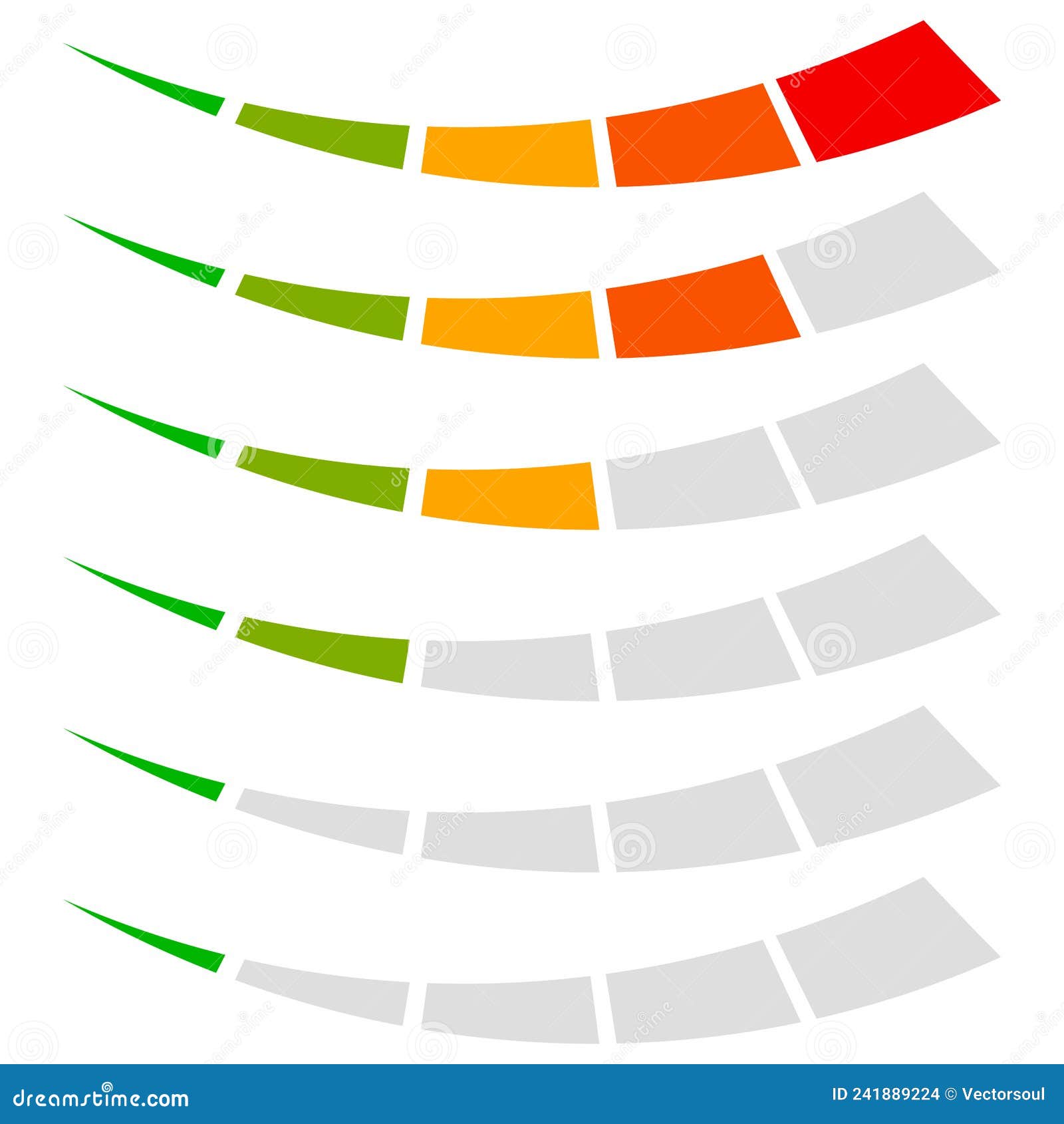 Level, Progress Bar, Indicator. Low-high Progression, Guage, Meter and ...