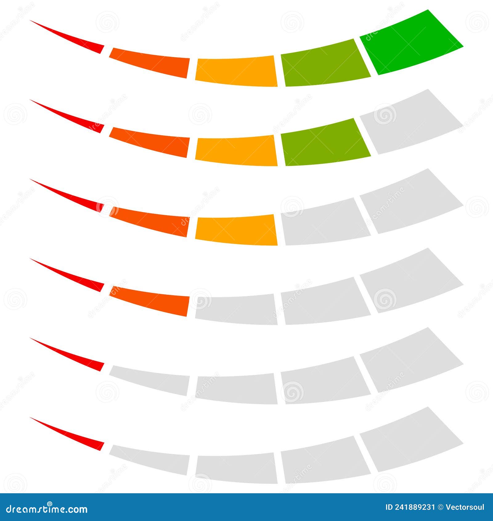 Level, Progress Bar, Indicator. Low-high Progression, Guage, Meter and ...