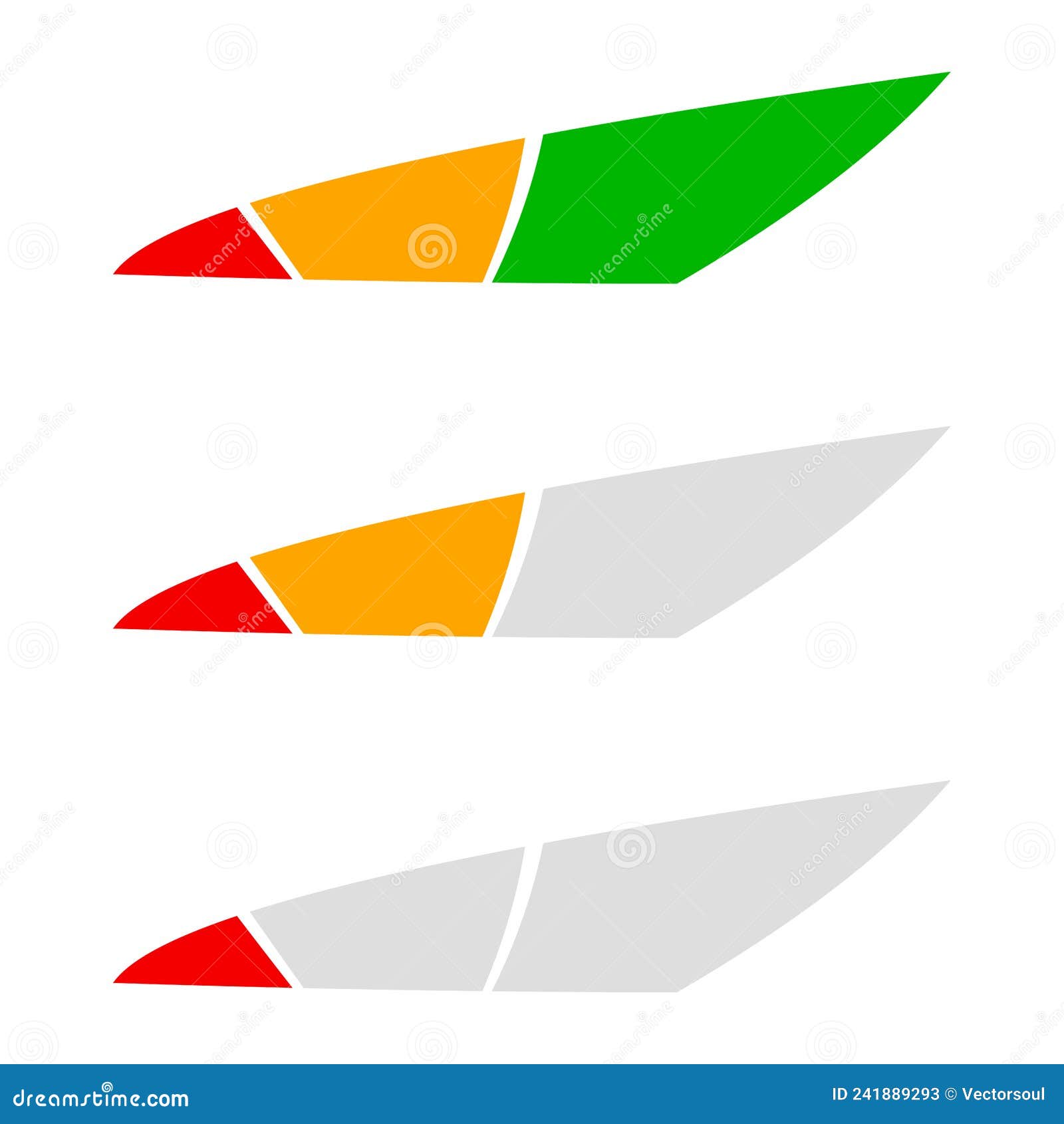 Level, Progress Bar, Indicator. Low-high Progression, Guage, Meter and ...