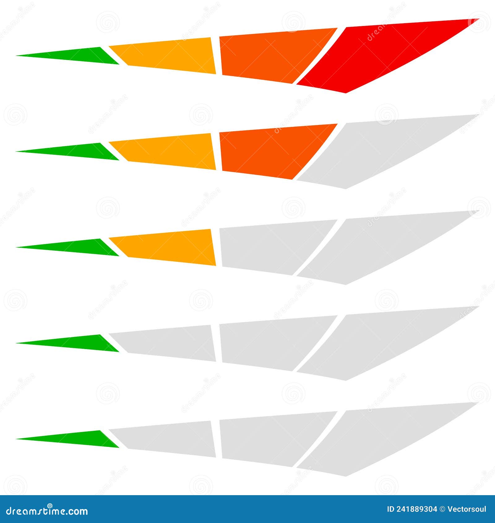 Level, Progress Bar, Indicator. Low-high Progression, Guage, Meter and ...