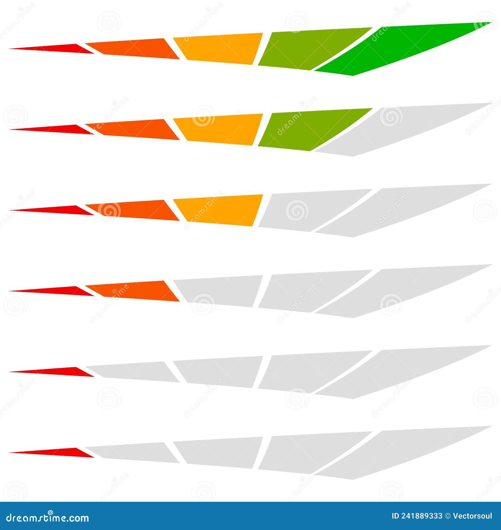 Level, Progress Bar, Indicator. Low-high Progression, Guage, Meter and ...