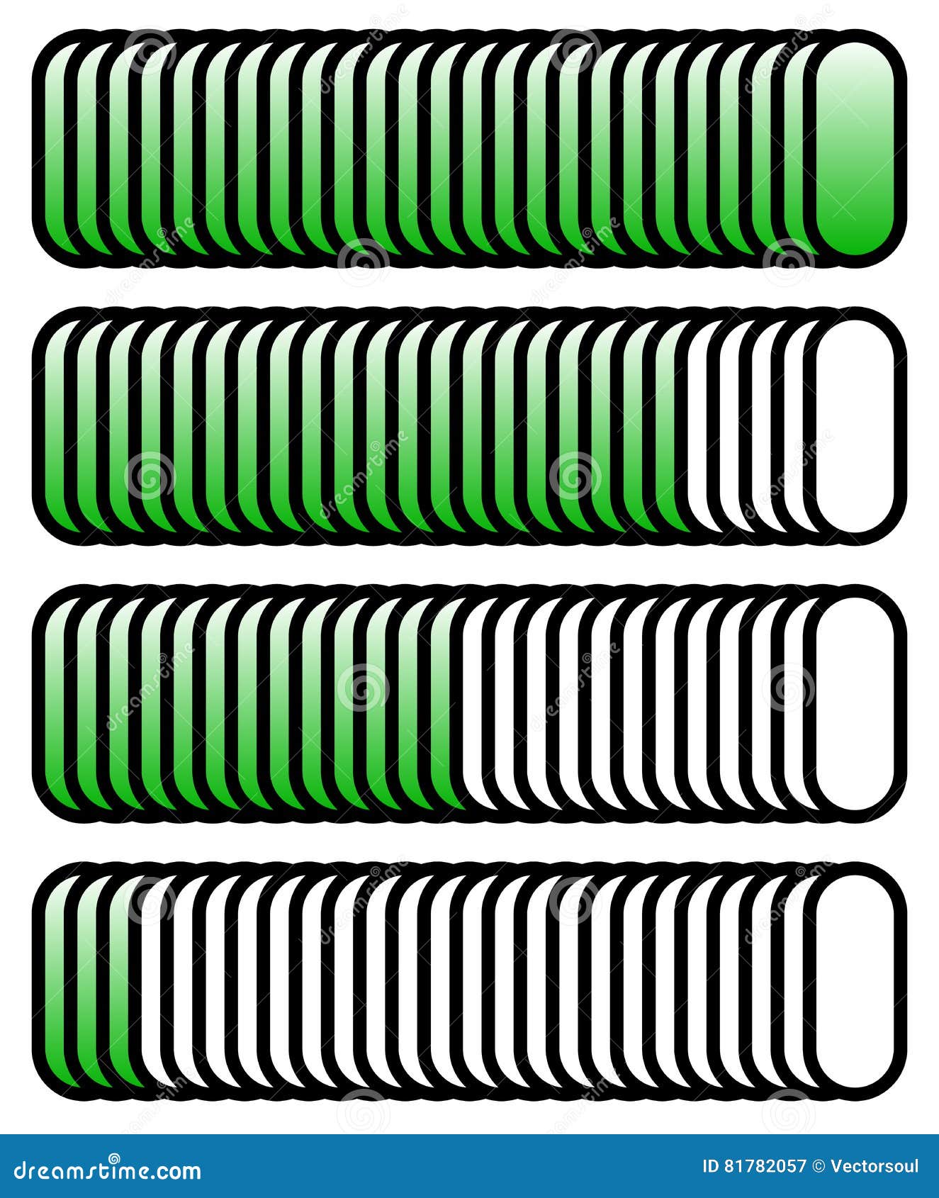 Level, Progress Indicators with Levels in Sequence from Low To H Stock ...