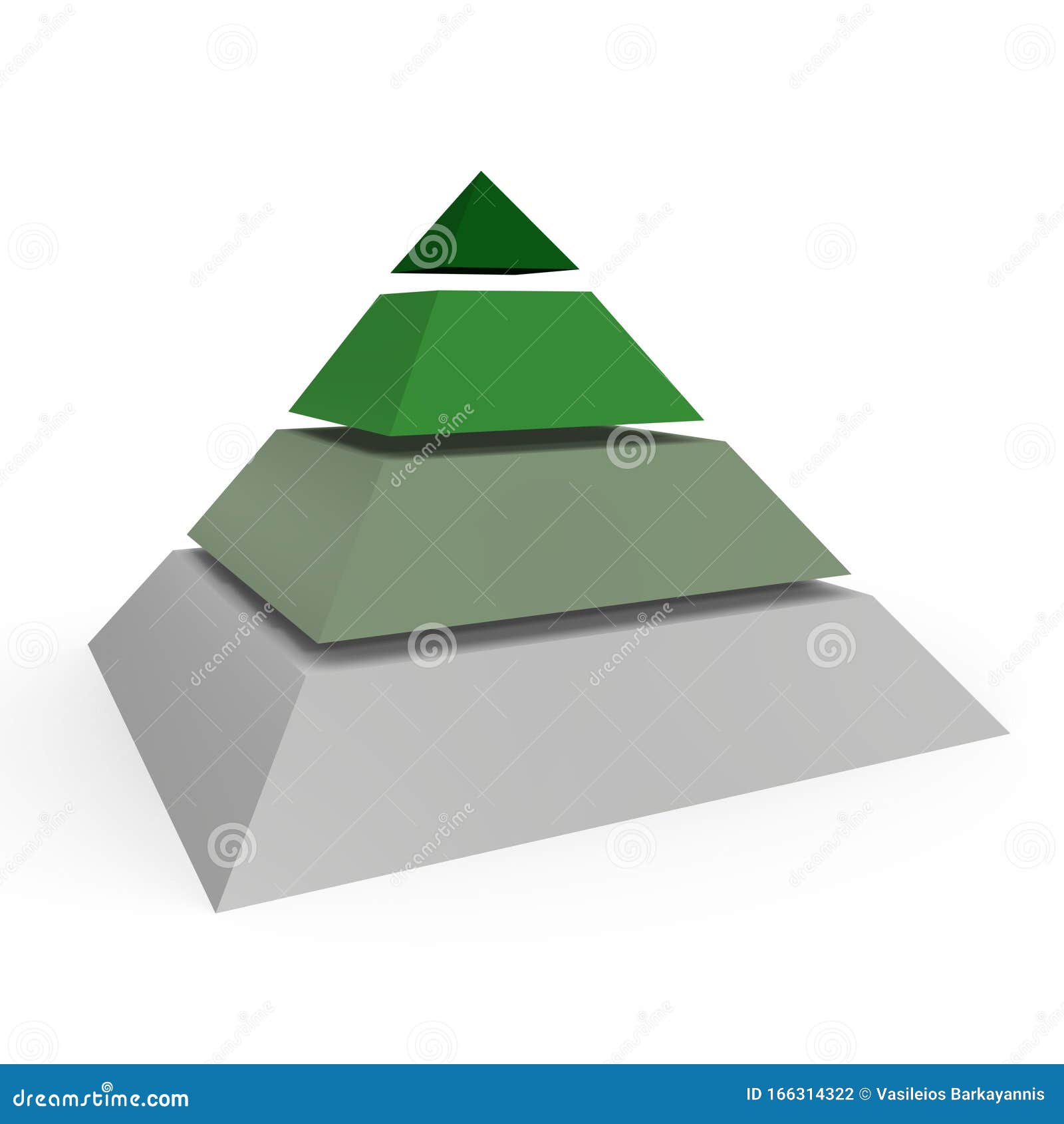 A 4 Level Pyramid - a 3d Image Stock Illustration - Illustration of ...