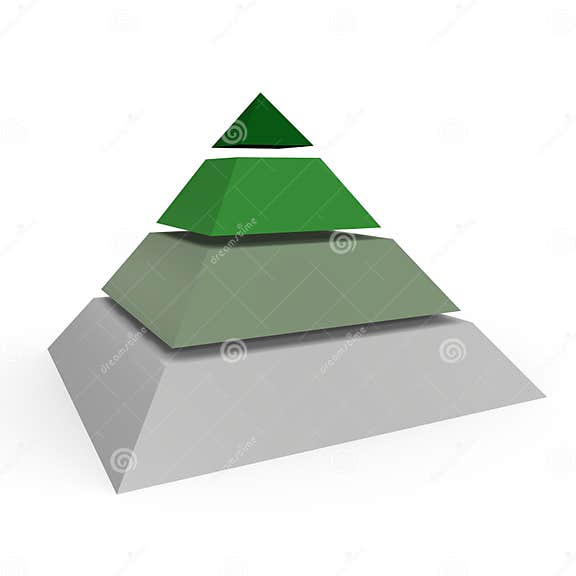 A 4 Level Pyramid - a 3d Image Stock Illustration - Illustration of ...